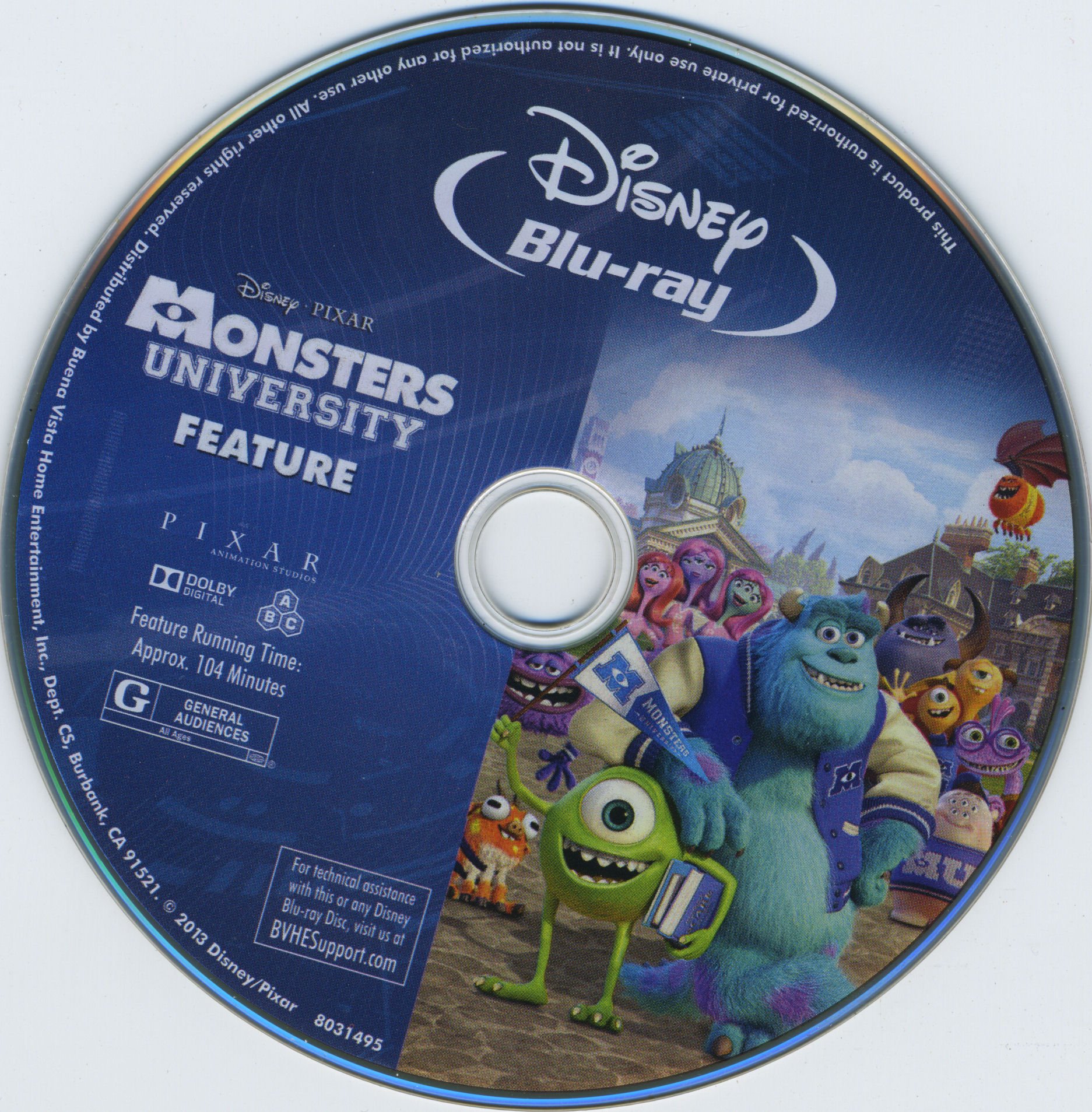 Monsters University Labels | Blu-Ray Covers | Cover Century | Over 1. ...