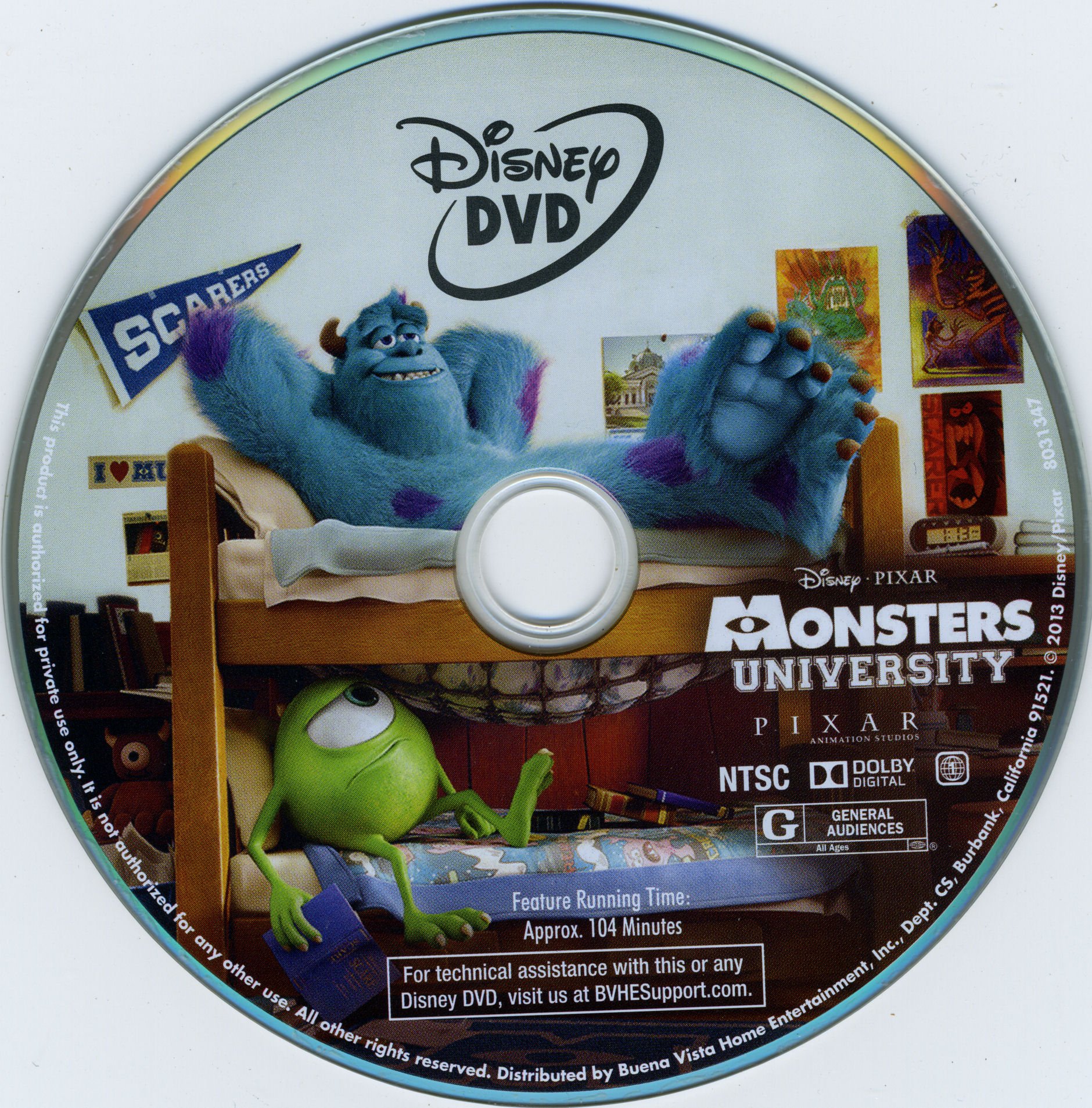 Monsters University Labels 2 | Blu-Ray Covers | Cover Century | Over 1. ...