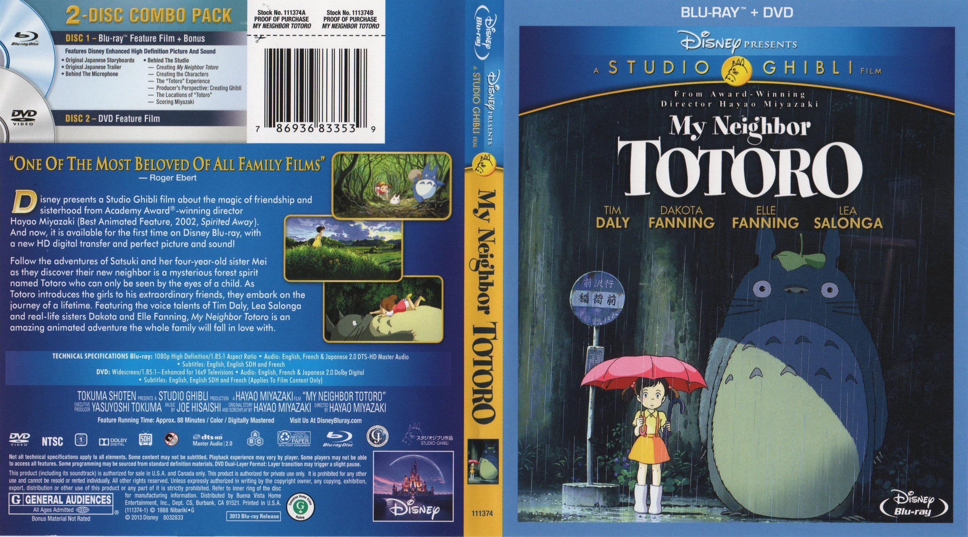 My Neighbor Totoro 1998 R1 Label 1 | Blu-Ray Covers | Cover Century ...