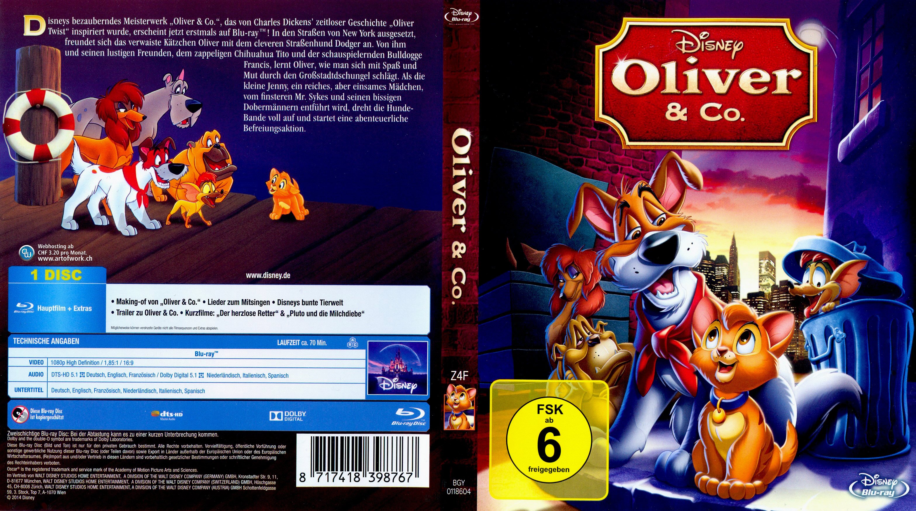 Oliver und Co Disney | Blu-Ray Covers | Cover Century | Over 1.000.000 ...