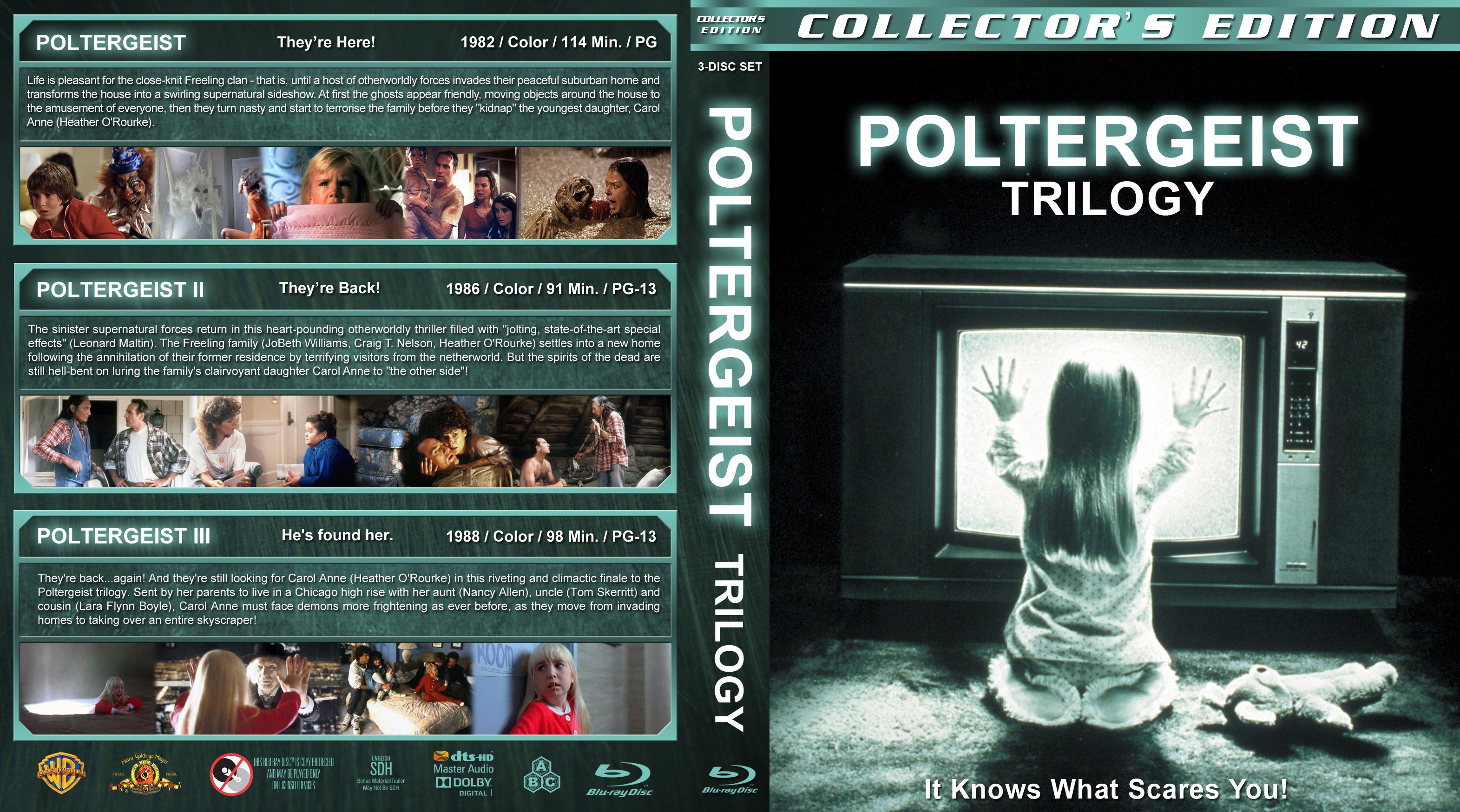 Poltergeist Trilogy 1982 1988 R1 | Blu-Ray Covers | Cover Century ...
