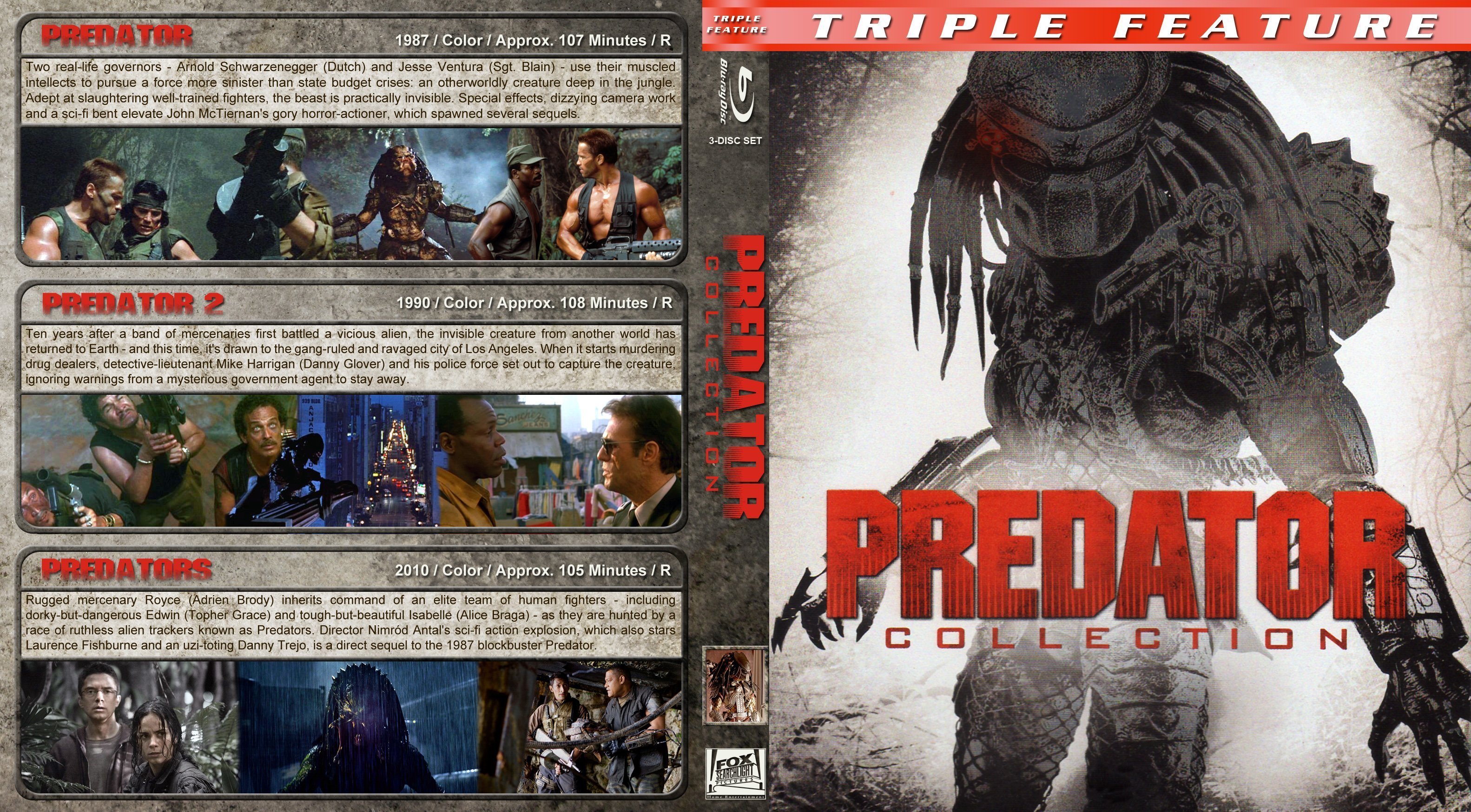 Predator Trilogy 1987 2010 R1 | Blu-Ray Covers | Cover Century | Over 1 ...