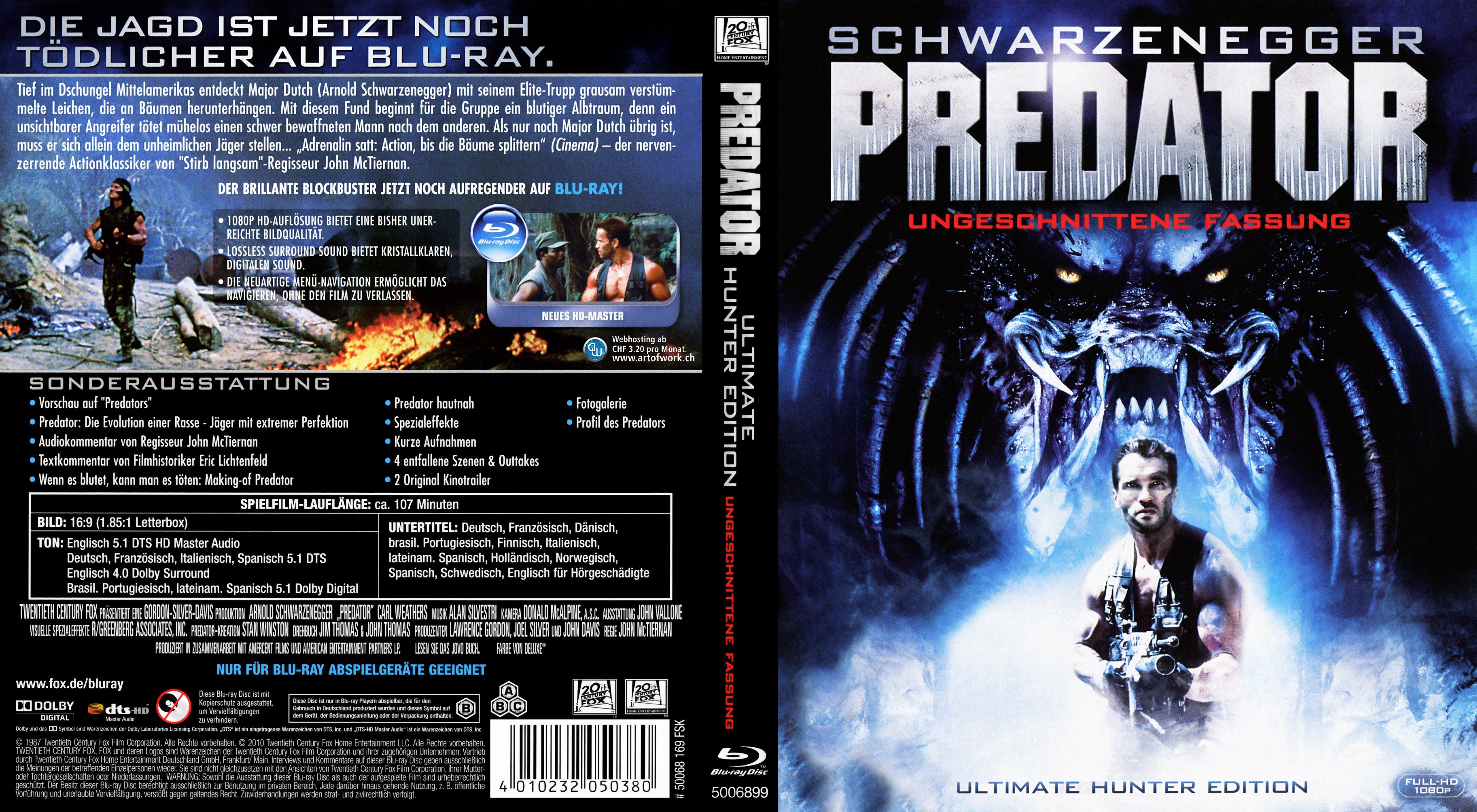 Predator Ultimate Hunter Edition | Blu-Ray Covers | Cover Century ...