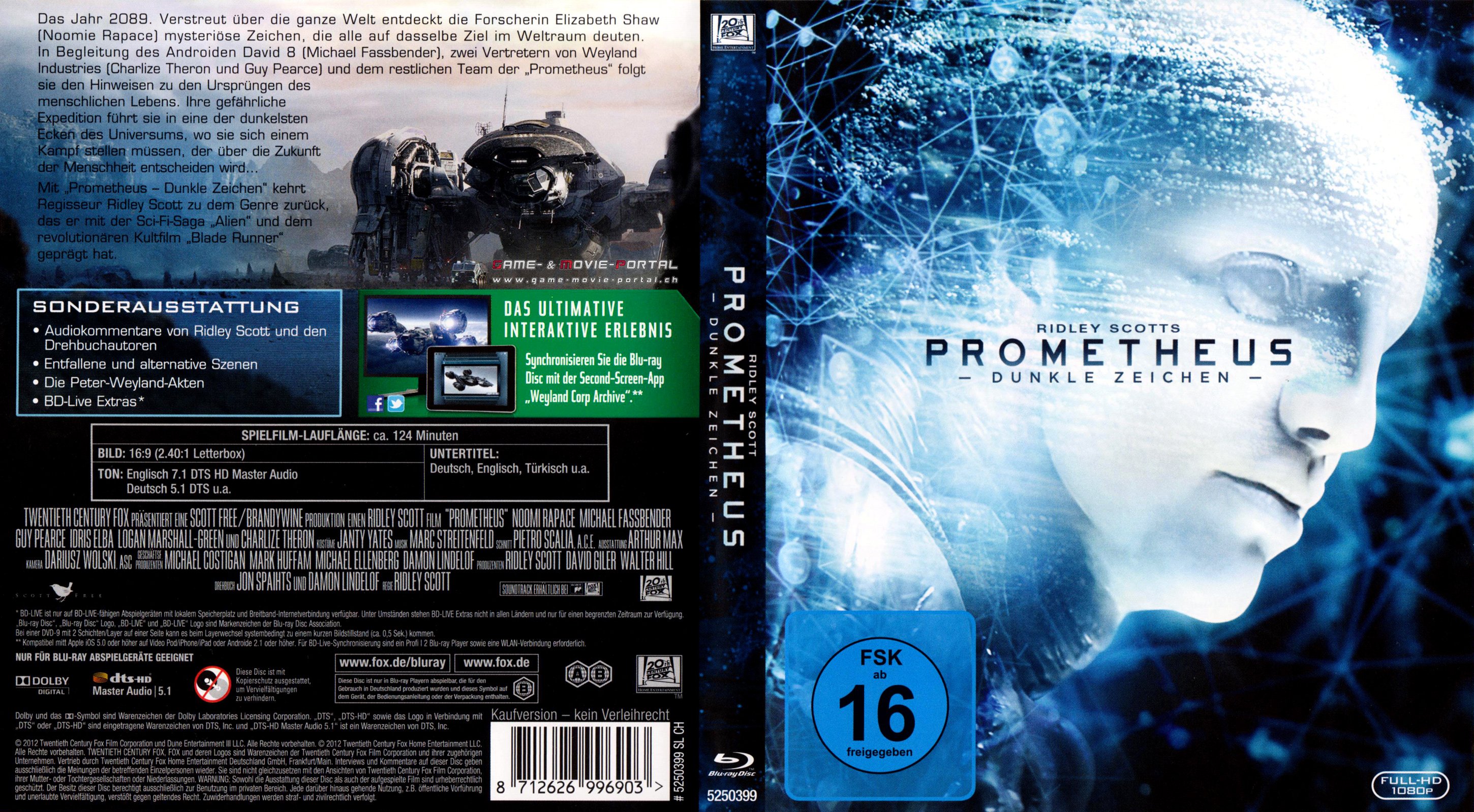 Prometheus Ridley Scott Alien | Blu-Ray Covers | Cover Century | Over 1 ...