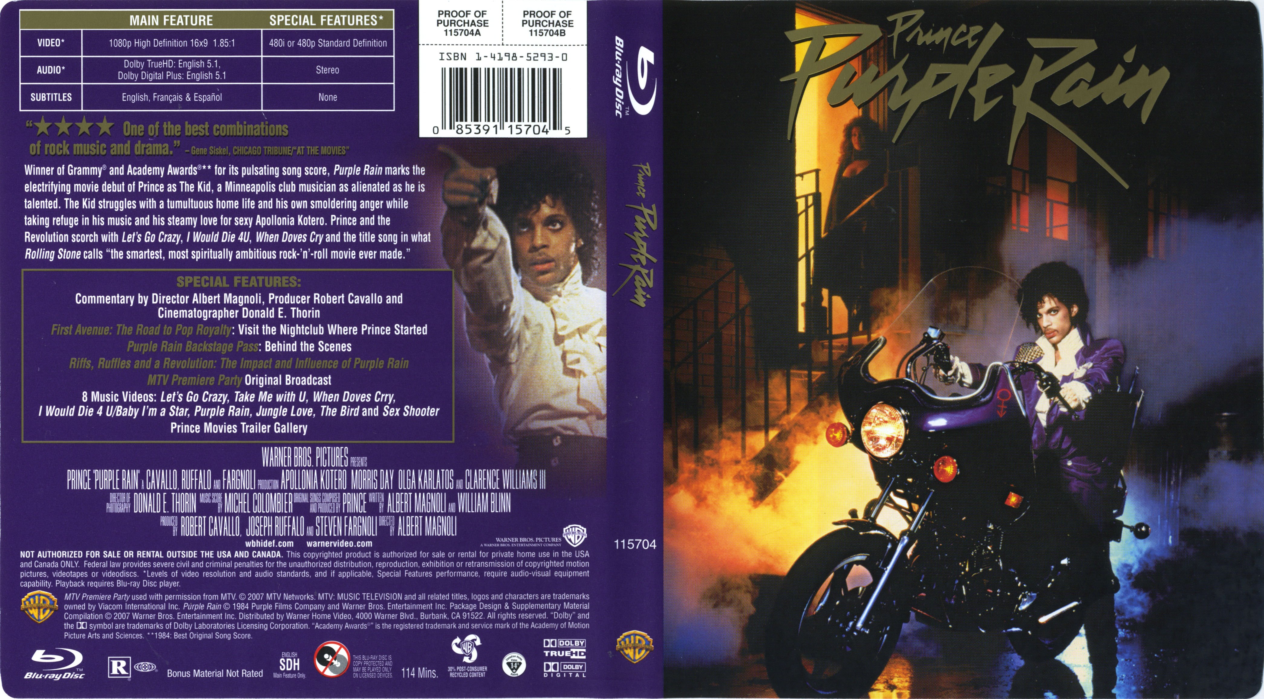 Purple Rain 1984 Label 1 | Blu-Ray Covers | Cover Century | Over 1.000. ...