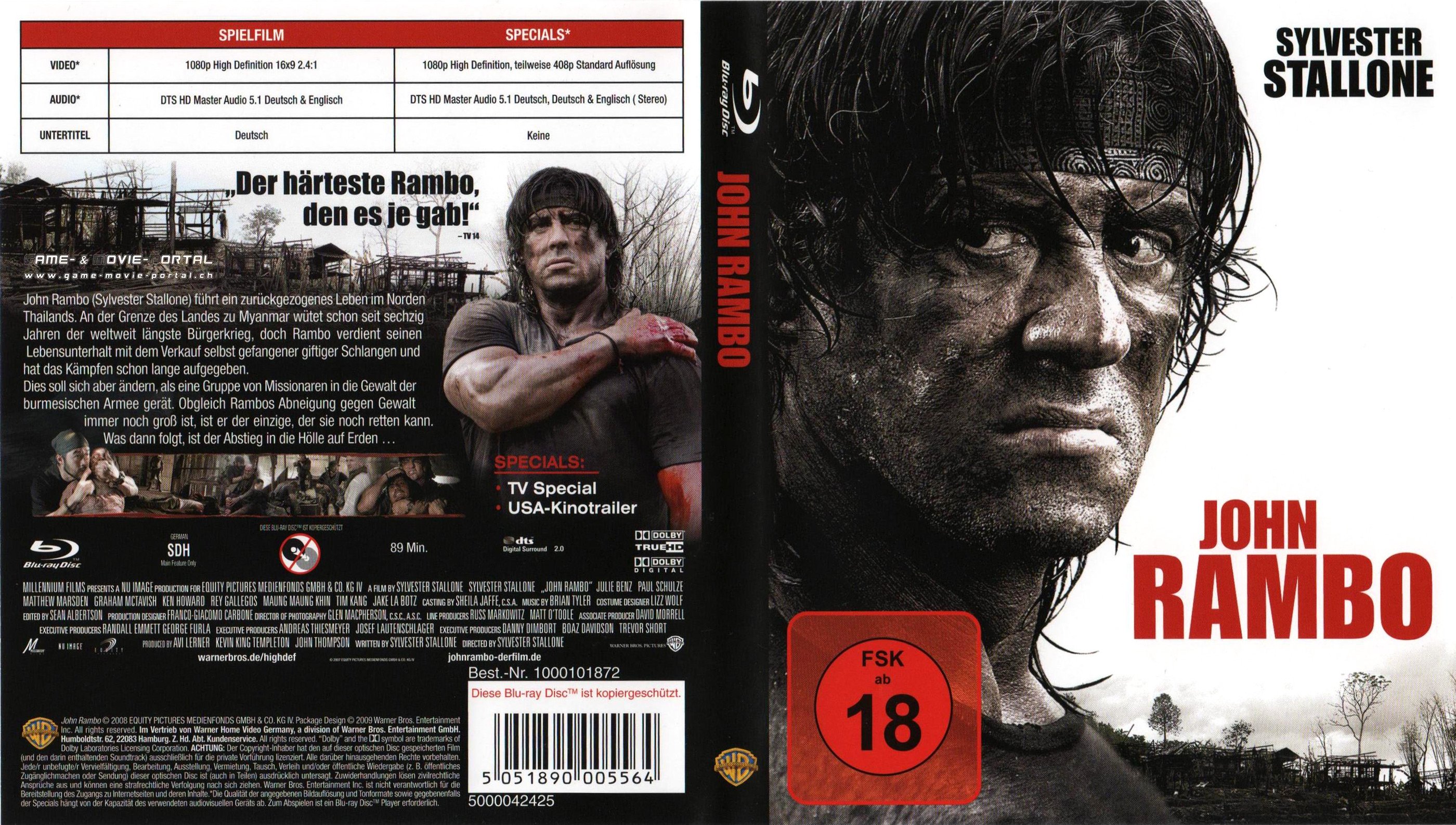 Rambo 4 John Rambo | Blu-Ray Covers | Cover Century | Over 1.000.000 ...