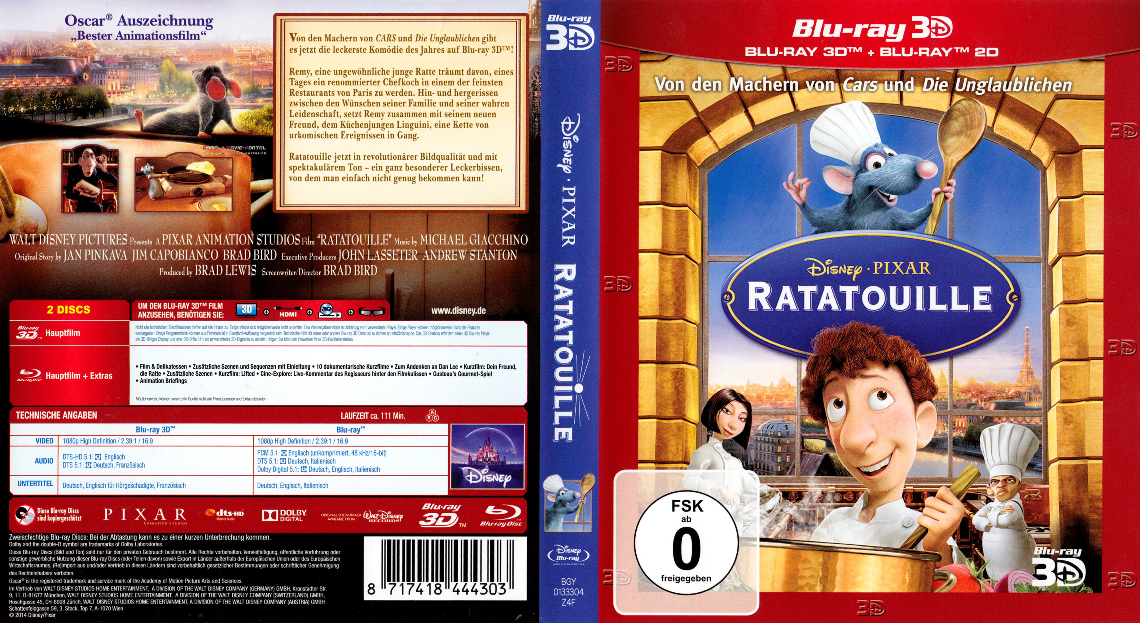 Ratatouille 3D Blu ray Disney | Blu-Ray Covers | Cover Century | Over 1 ...