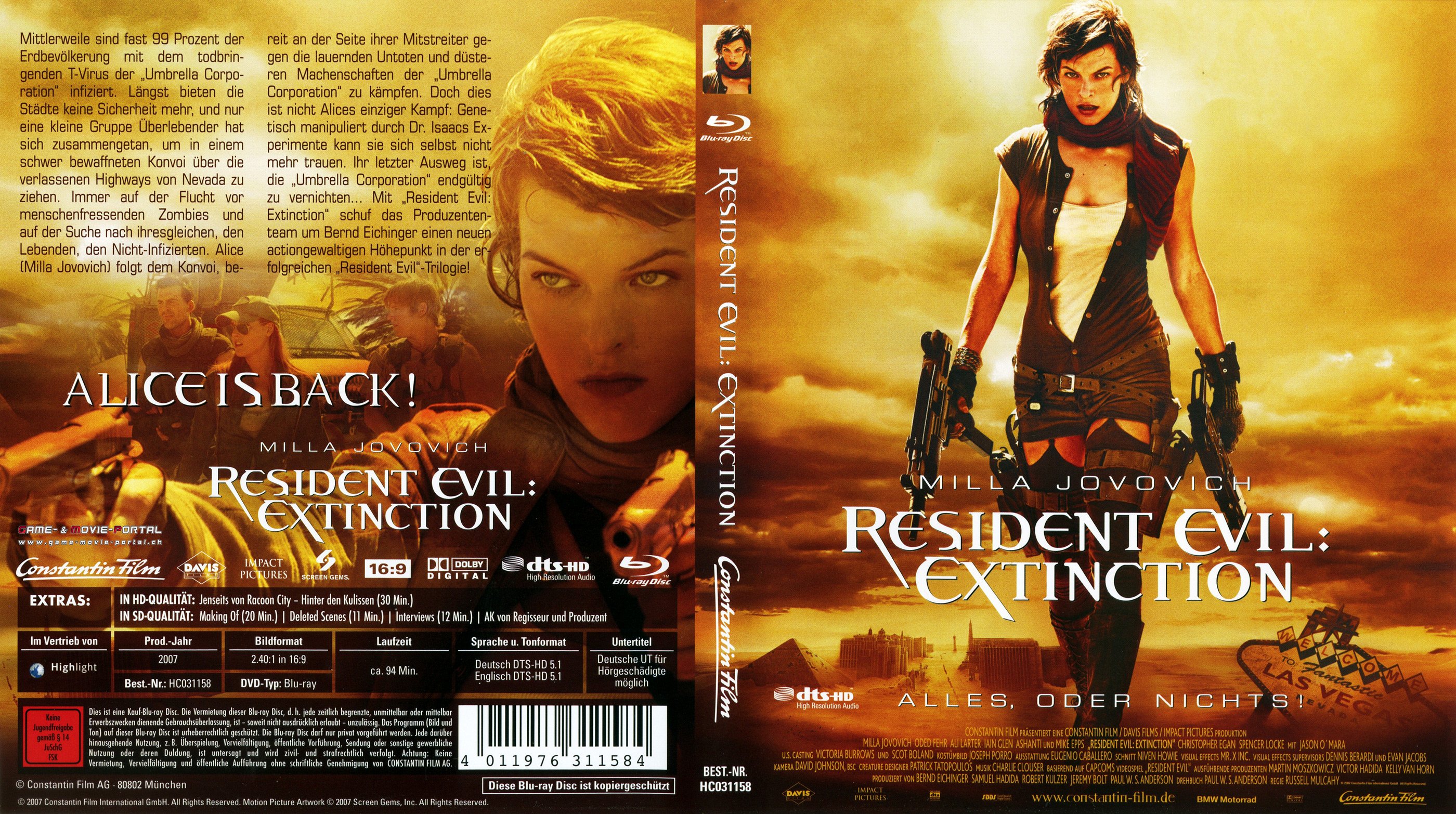 Resident Evil 3 Extinction | Blu-Ray Covers | Cover Century | Over 1.000.000 Album Art covers ...