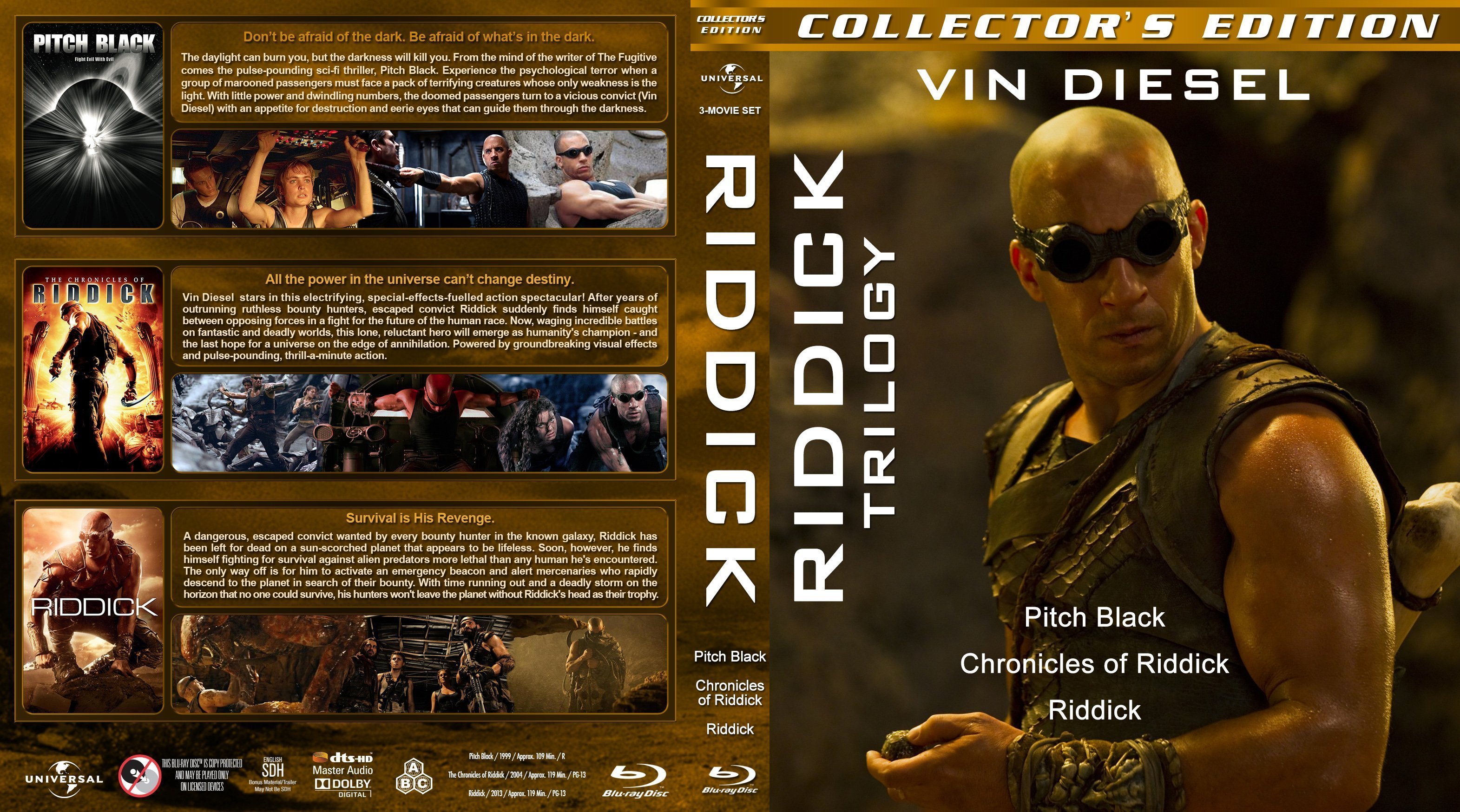 Riddick Trilogy 1999 R1 1 | Blu-Ray Covers | Cover Century | Over 1.000 ...