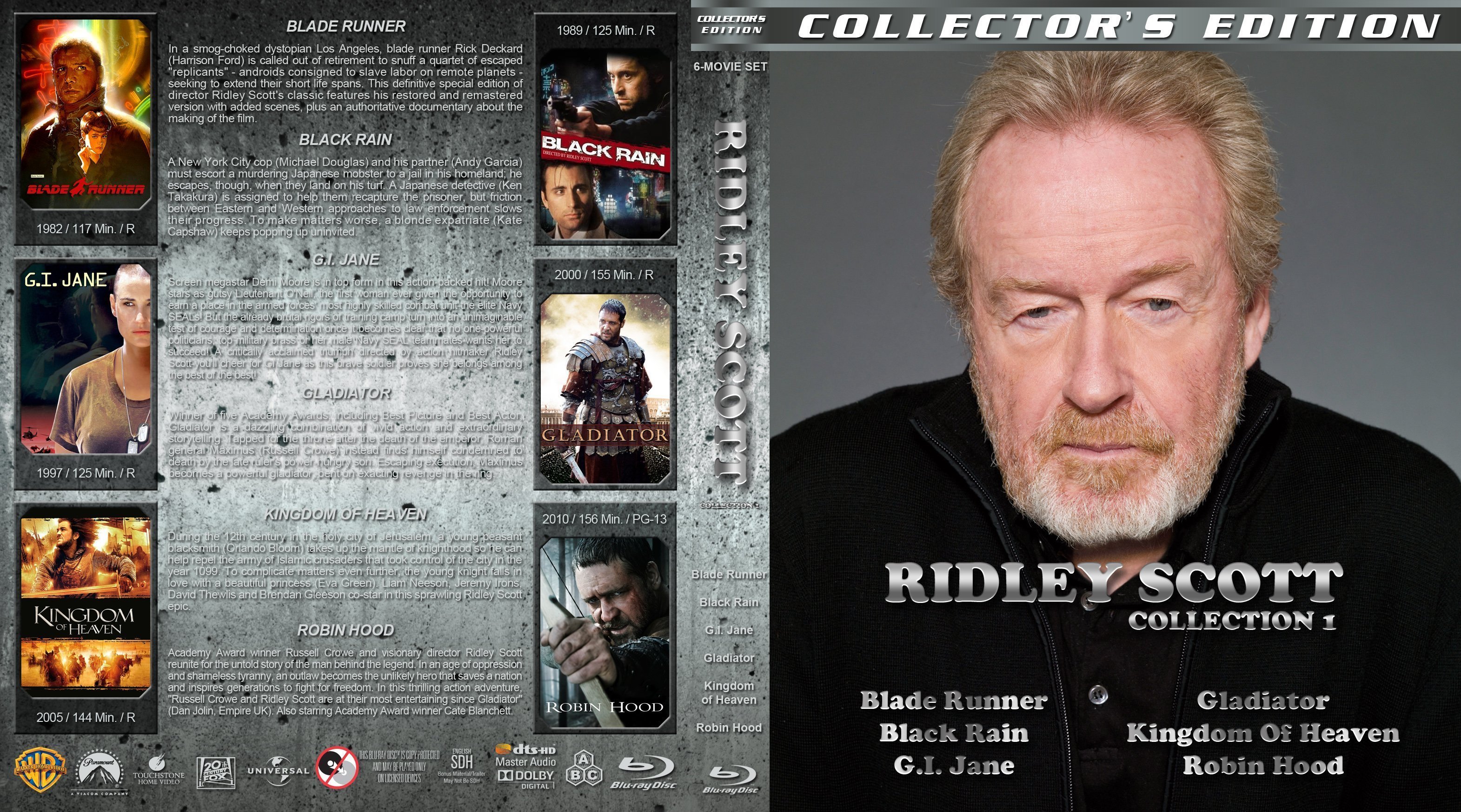 Ridley Scott Collection Volume 1 1982 2010 R1 | Blu-Ray Covers | Cover ...