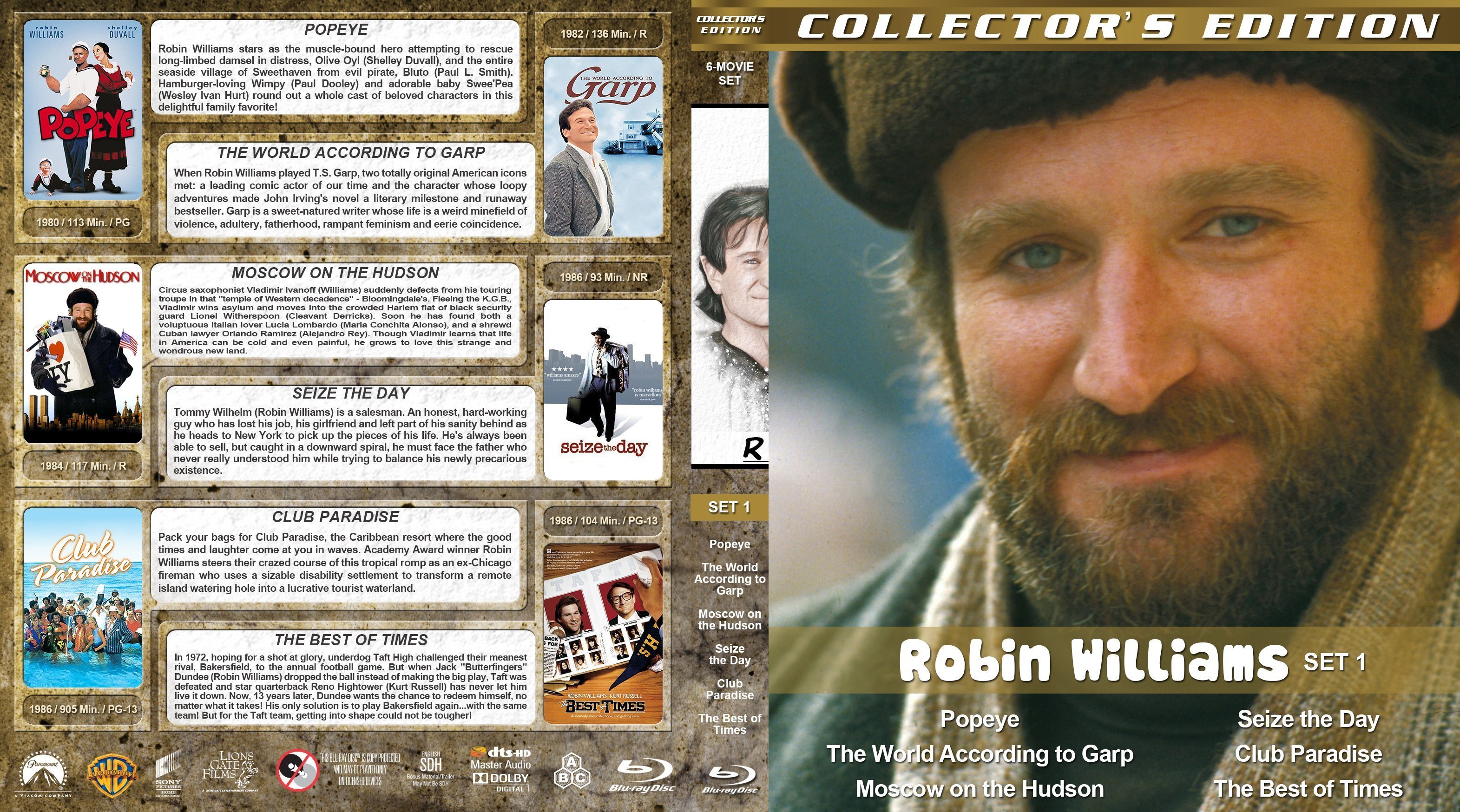 Robin Williams Collection Set 1 1980 1986 R1 | Blu-Ray Covers | Cover ...
