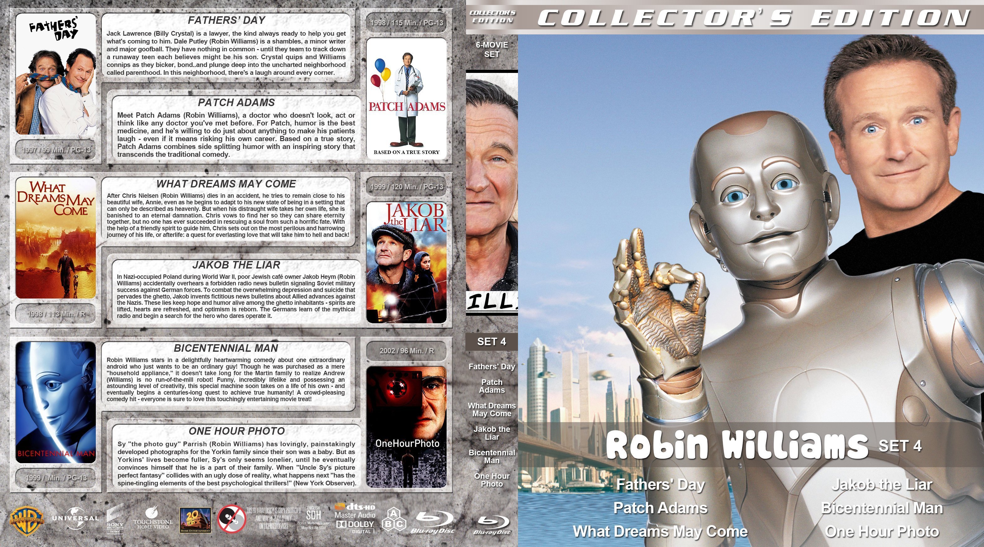 Robin Williams Collection Set 4 1997 2002 R1 | Blu-Ray Covers | Cover ...