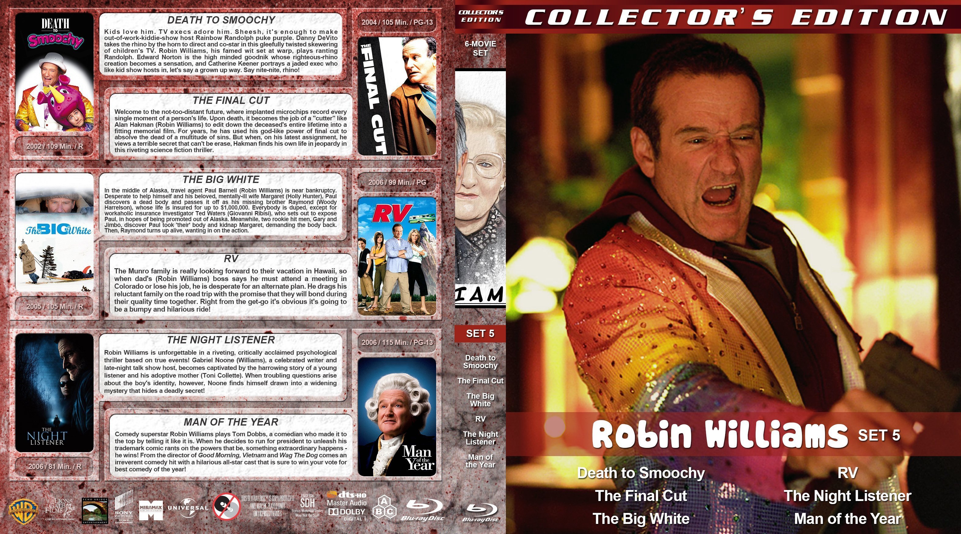 Robin Williams Collection Set 5 2002 2006 R1 | Blu-Ray Covers | Cover ...