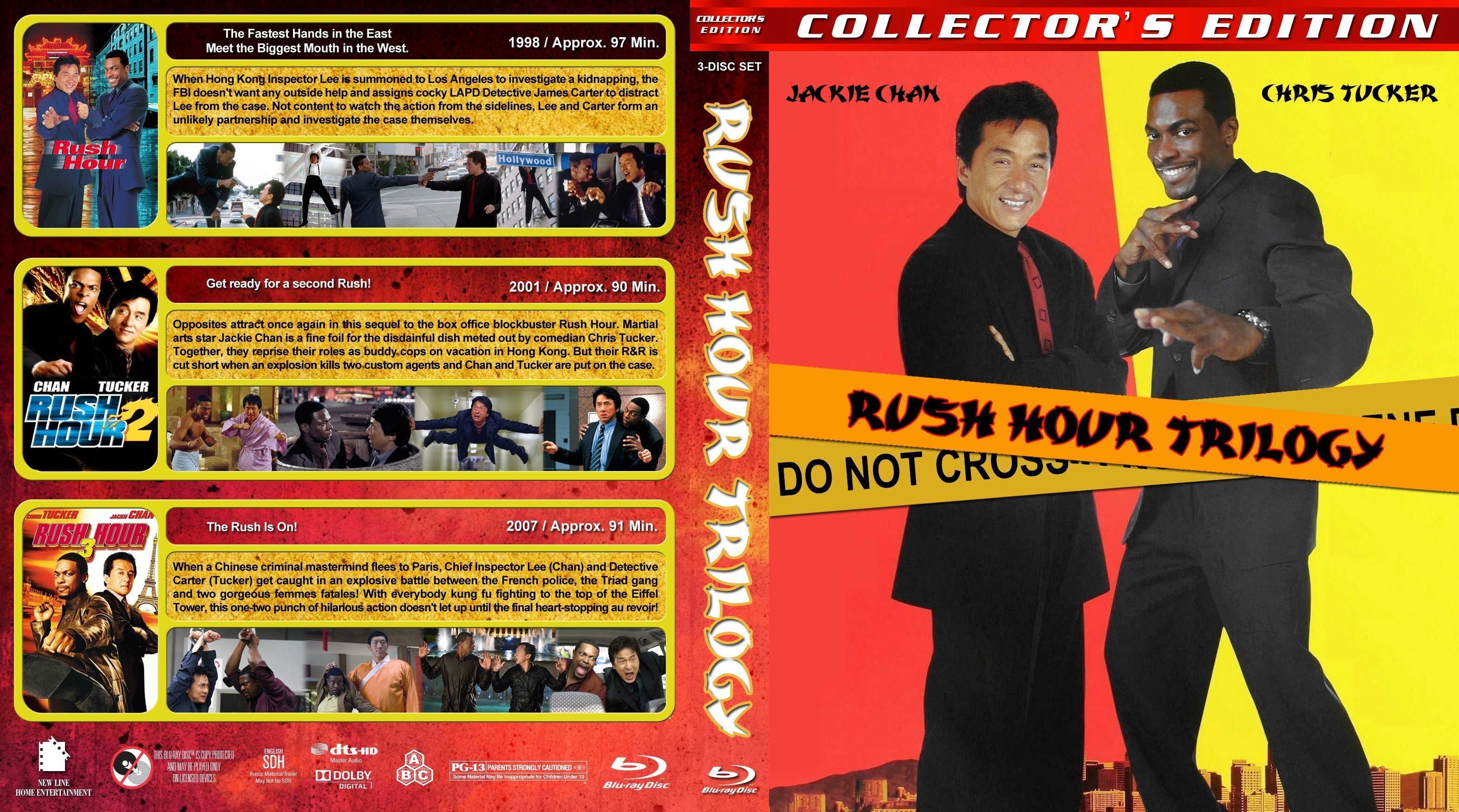 Rush Hour Trilogy 1998 2007 R1 | Blu-Ray Covers | Cover Century | Over ...