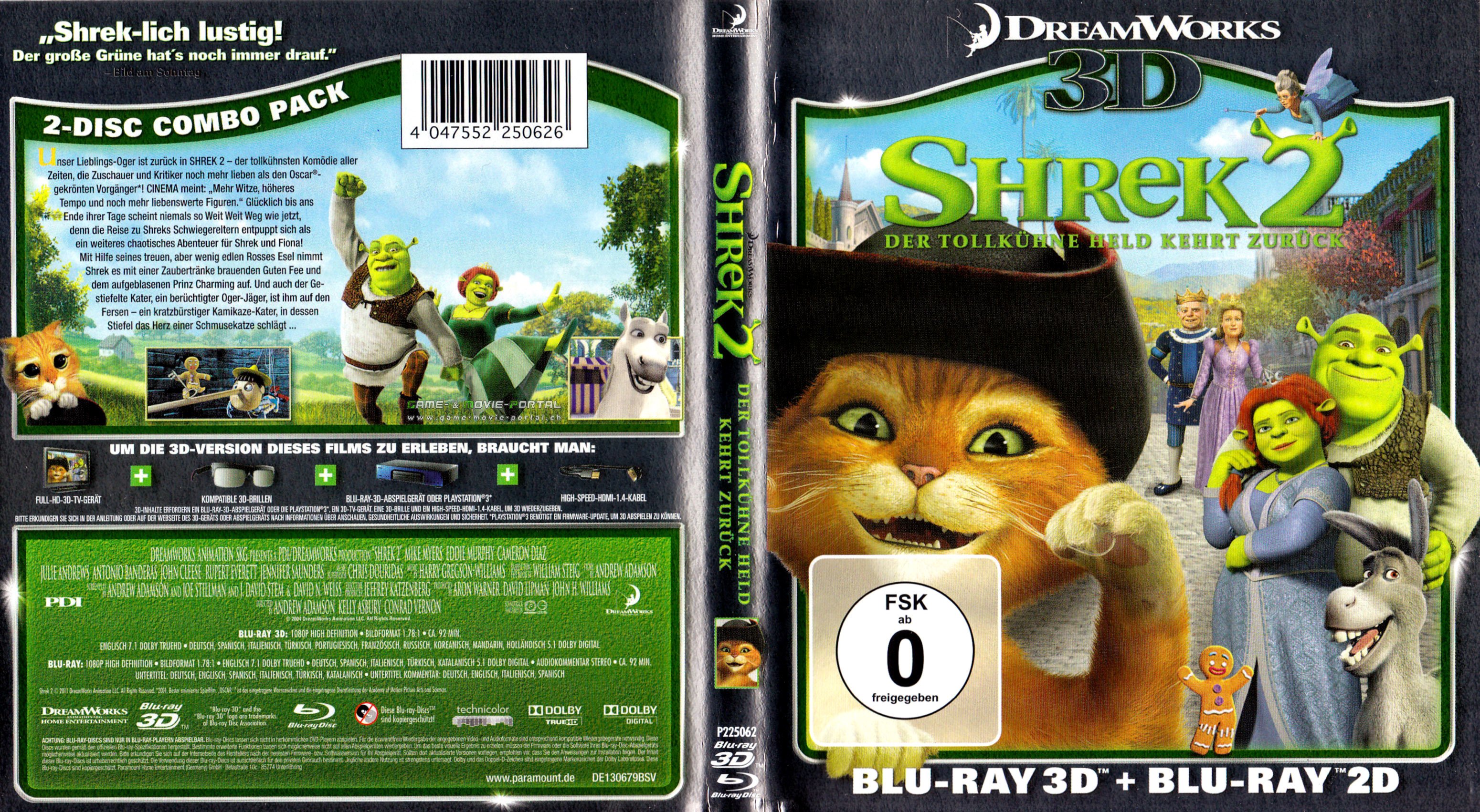 Shrek 2 3D Blu ray | Blu-Ray Covers | Cover Century | Over 1.000.000 ...