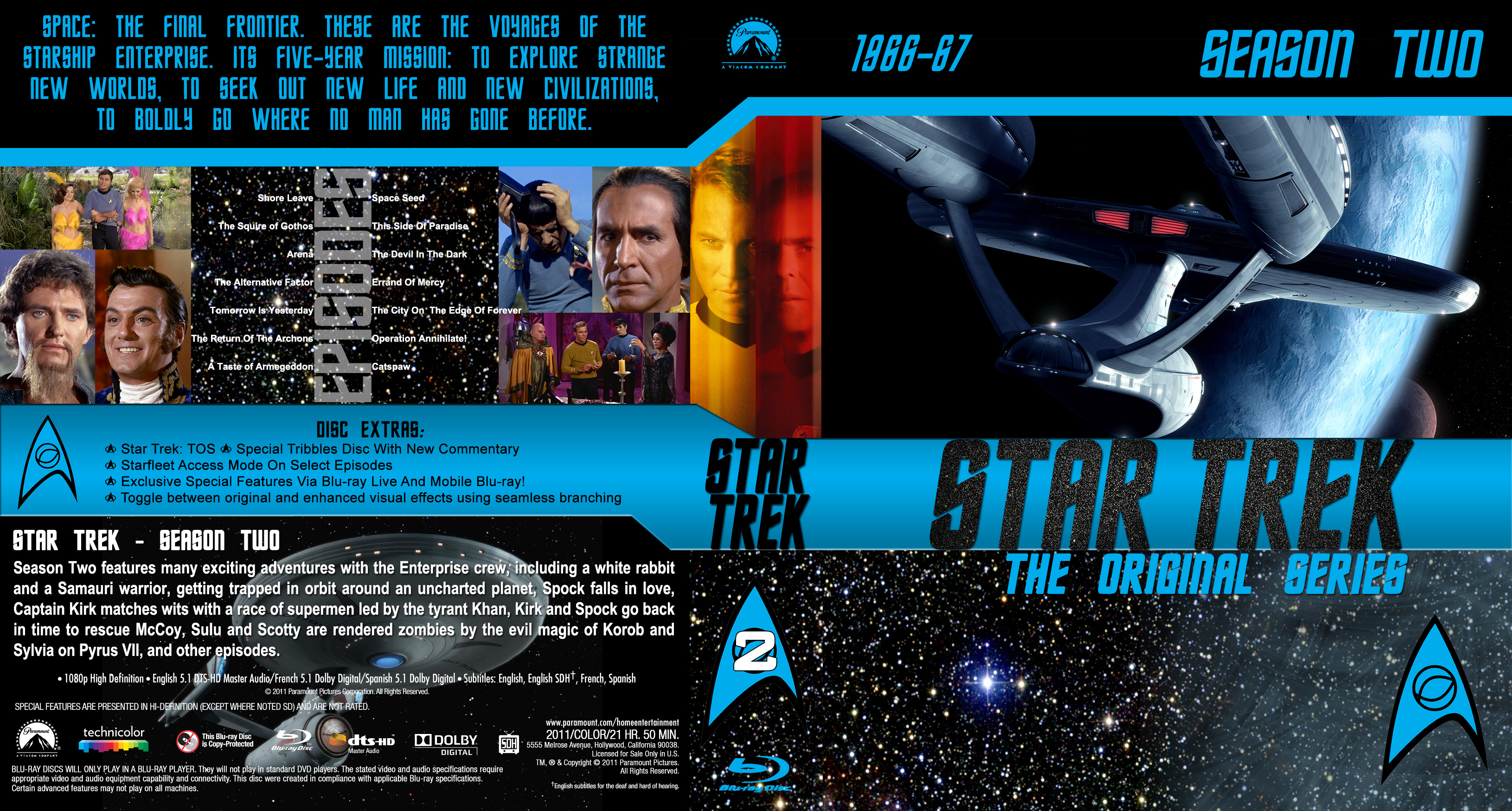 Star Trek The Original Series Season 2 1967 R1 | Blu-Ray Covers | Cover ...