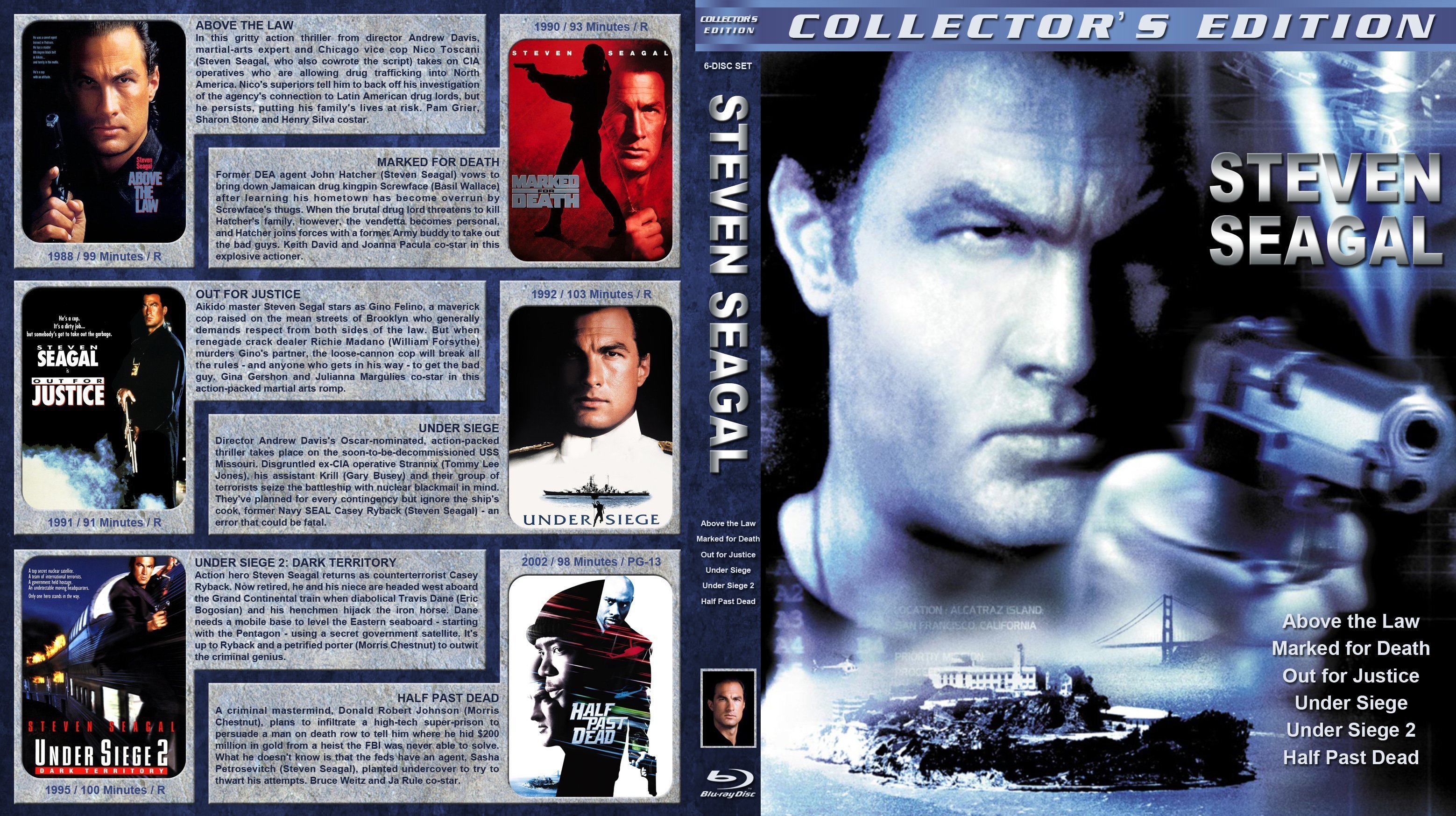 Steven Seagal Collection 6 disc 1998 2002 R1 | Blu-Ray Covers | Cover ...