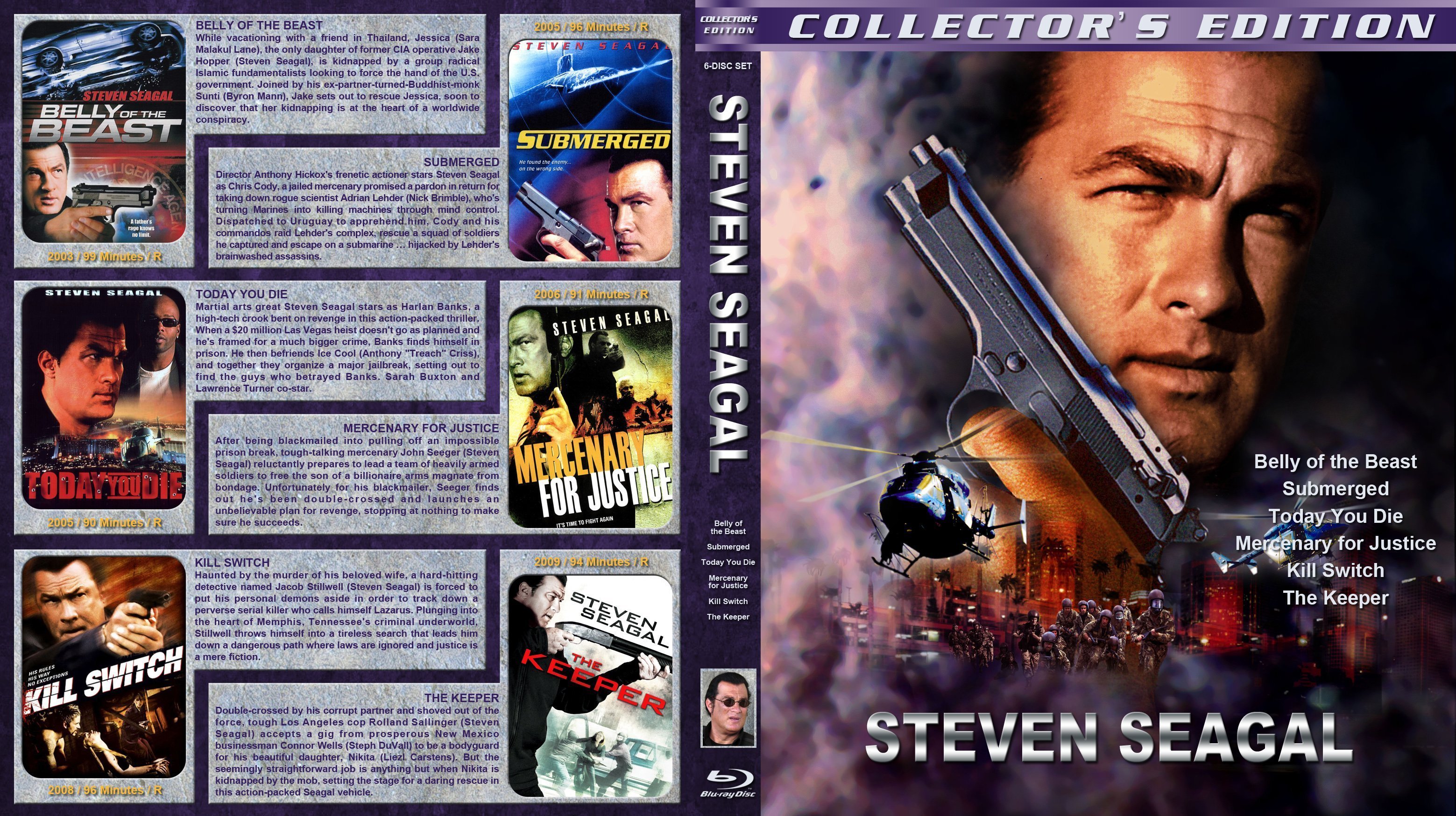 Steven Seagal Collection 6 disc 2003 2009 R1 | Blu-Ray Covers | Cover ...
