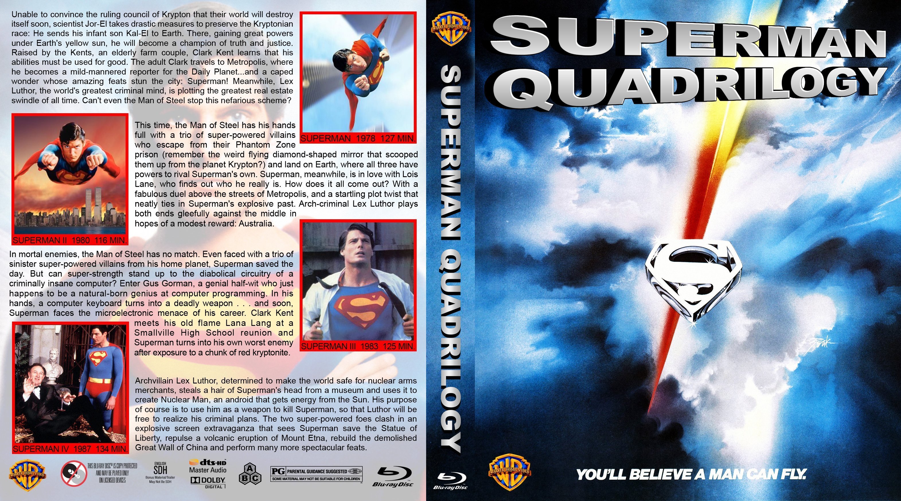 Superman Quadrilogy 1978 1987 R1 | Blu-Ray Covers | Cover Century ...
