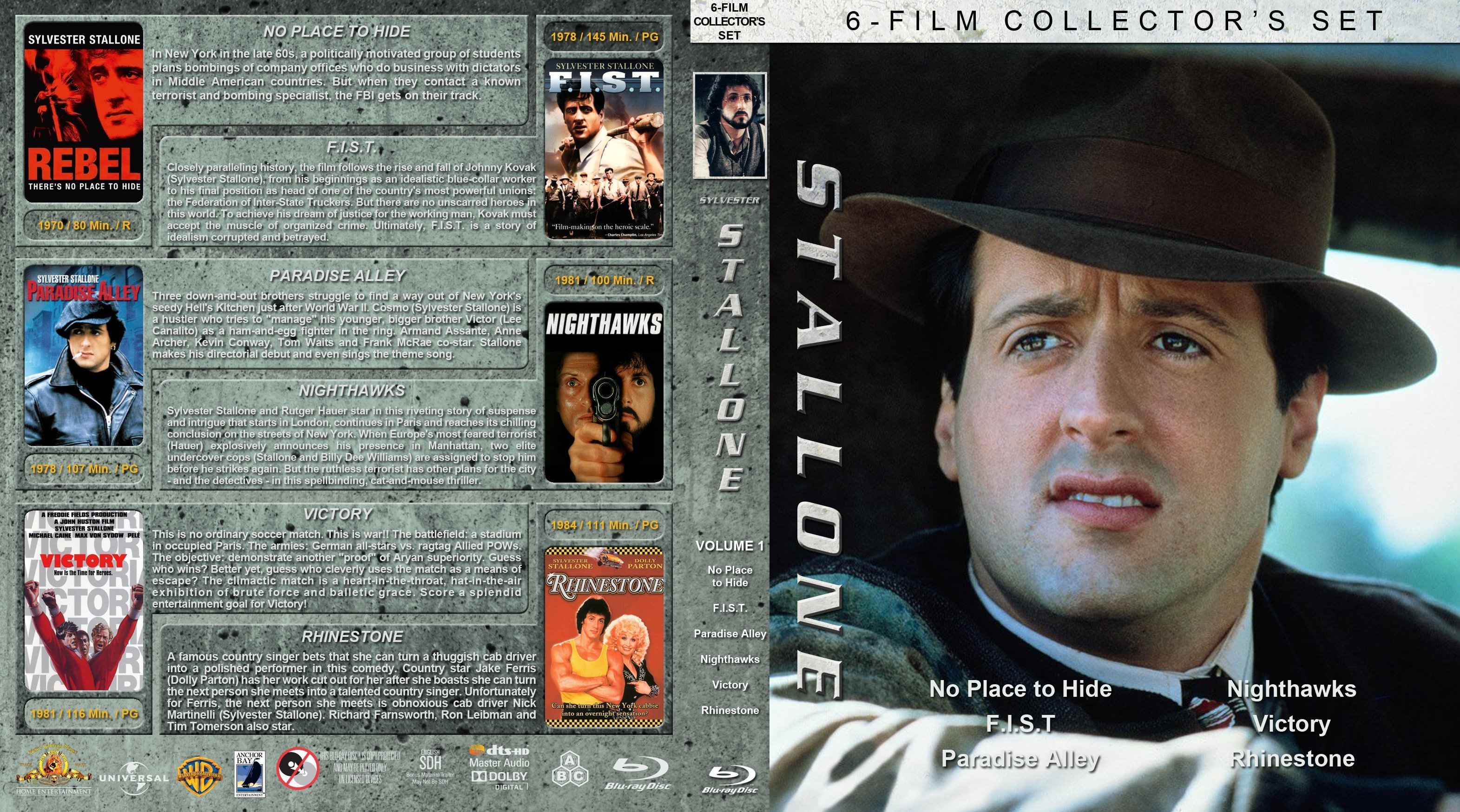 Sylvester Stallone Collection Set 1 1970 1984 R1 | Blu-Ray Covers ...
