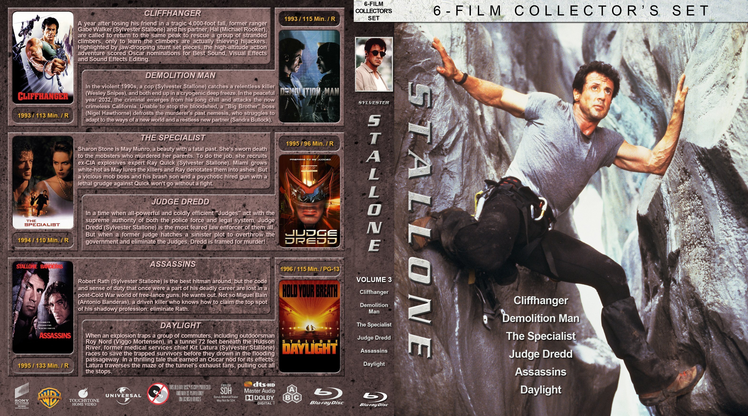 Sylvester Stallone Collection Set 3 1993 1996 R1 | Blu-Ray Covers ...