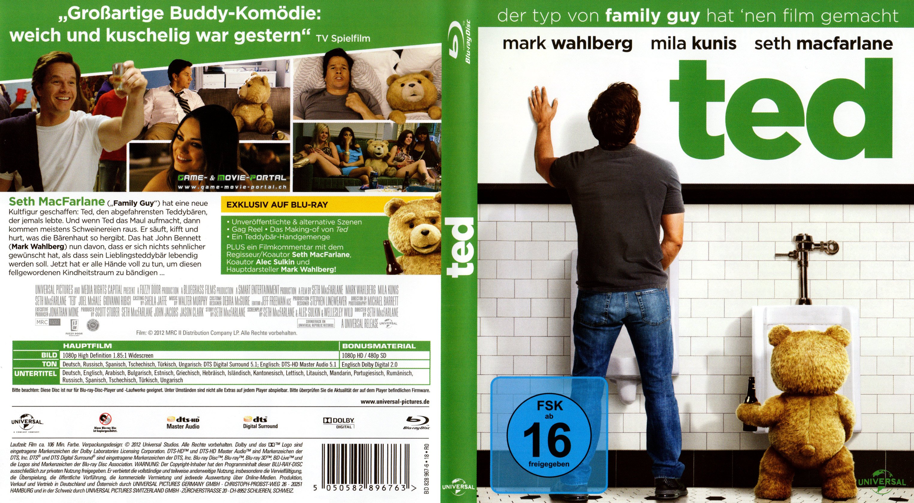 Ted Mark Wahlberg Seth MacFarlane | Blu-Ray Covers | Cover Century ...