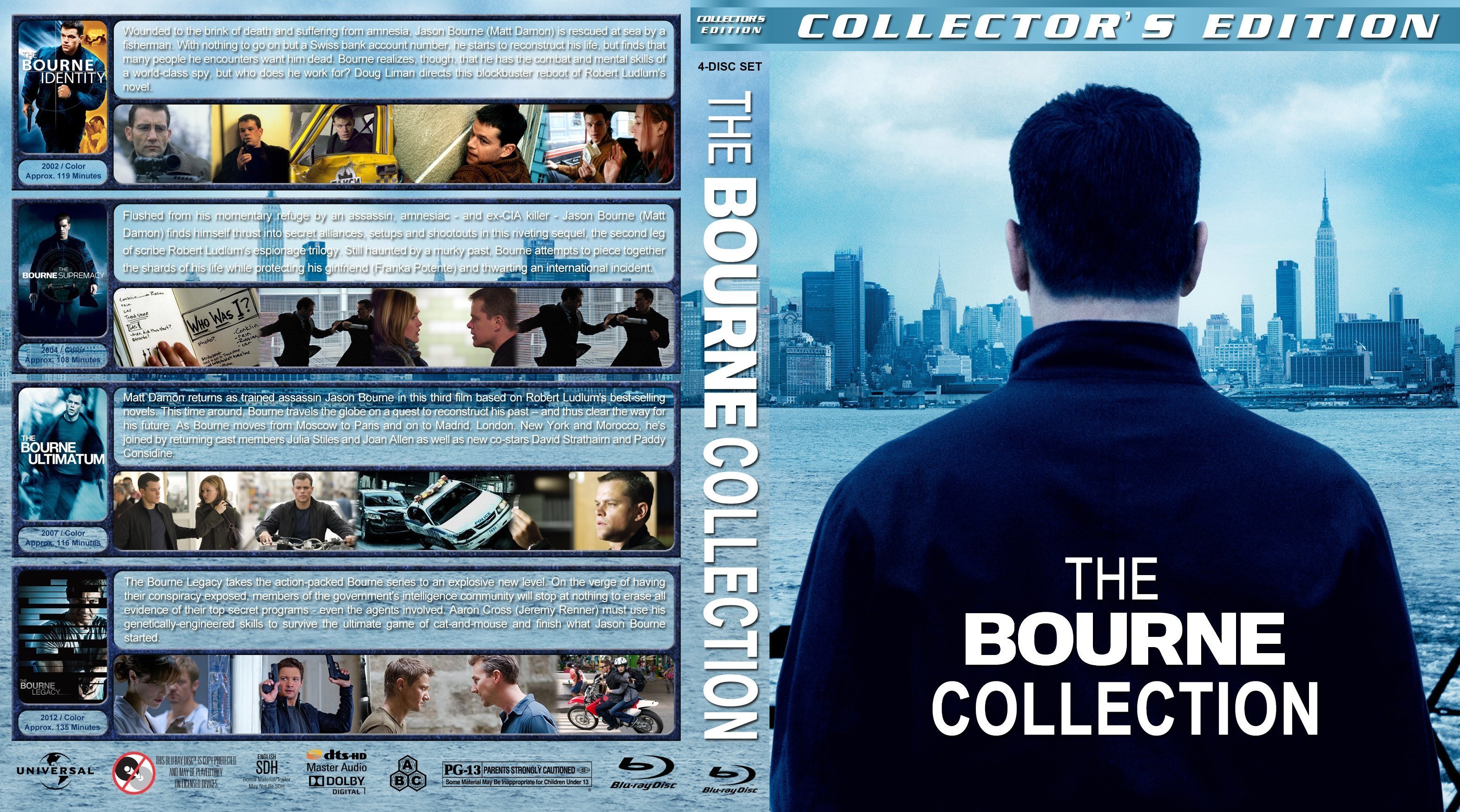 The Bourne Collection 2002 R1 | Blu-Ray Covers | Cover Century | Over 1 ...