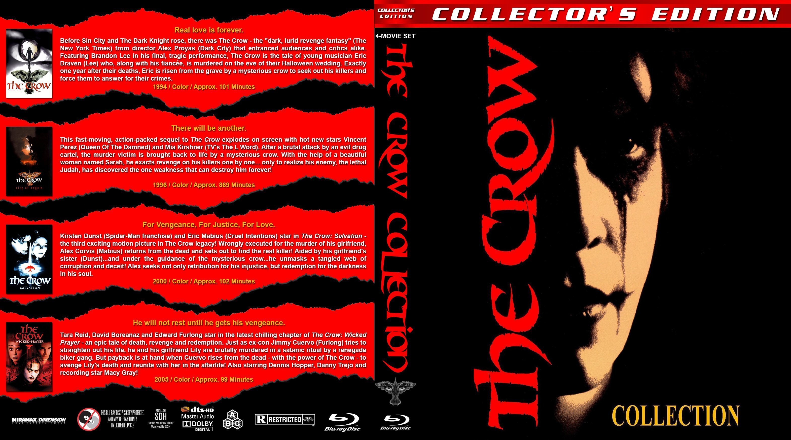 The Crow Collection 1994 2005 R1 s 1 | Blu-Ray Covers | Cover Century ...