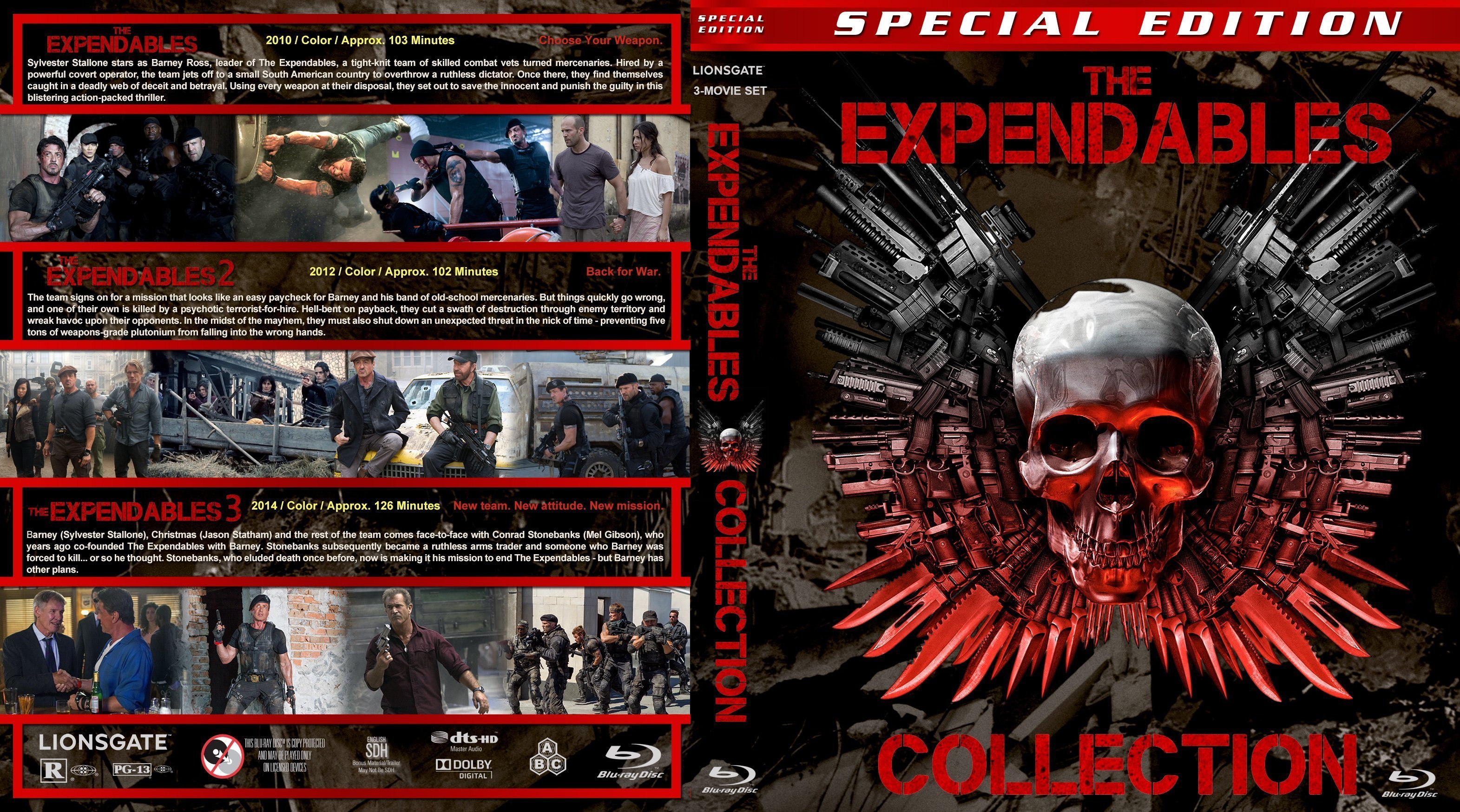 The Expendables Collection 2010 R1 | Blu-Ray Covers | Cover Century ...