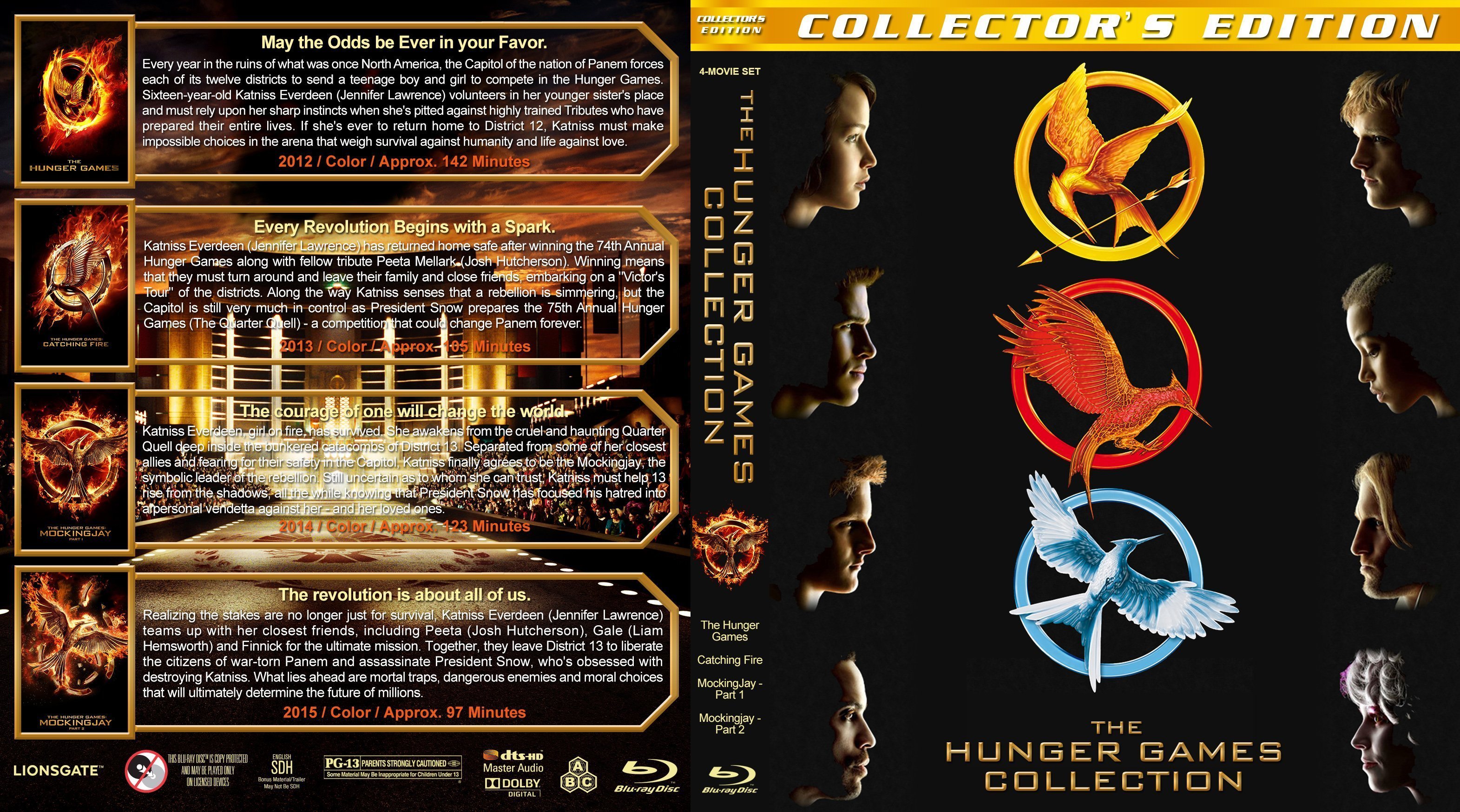 The Hunger Games Collection R1 s 1 | Blu-Ray Covers | Cover Century ...