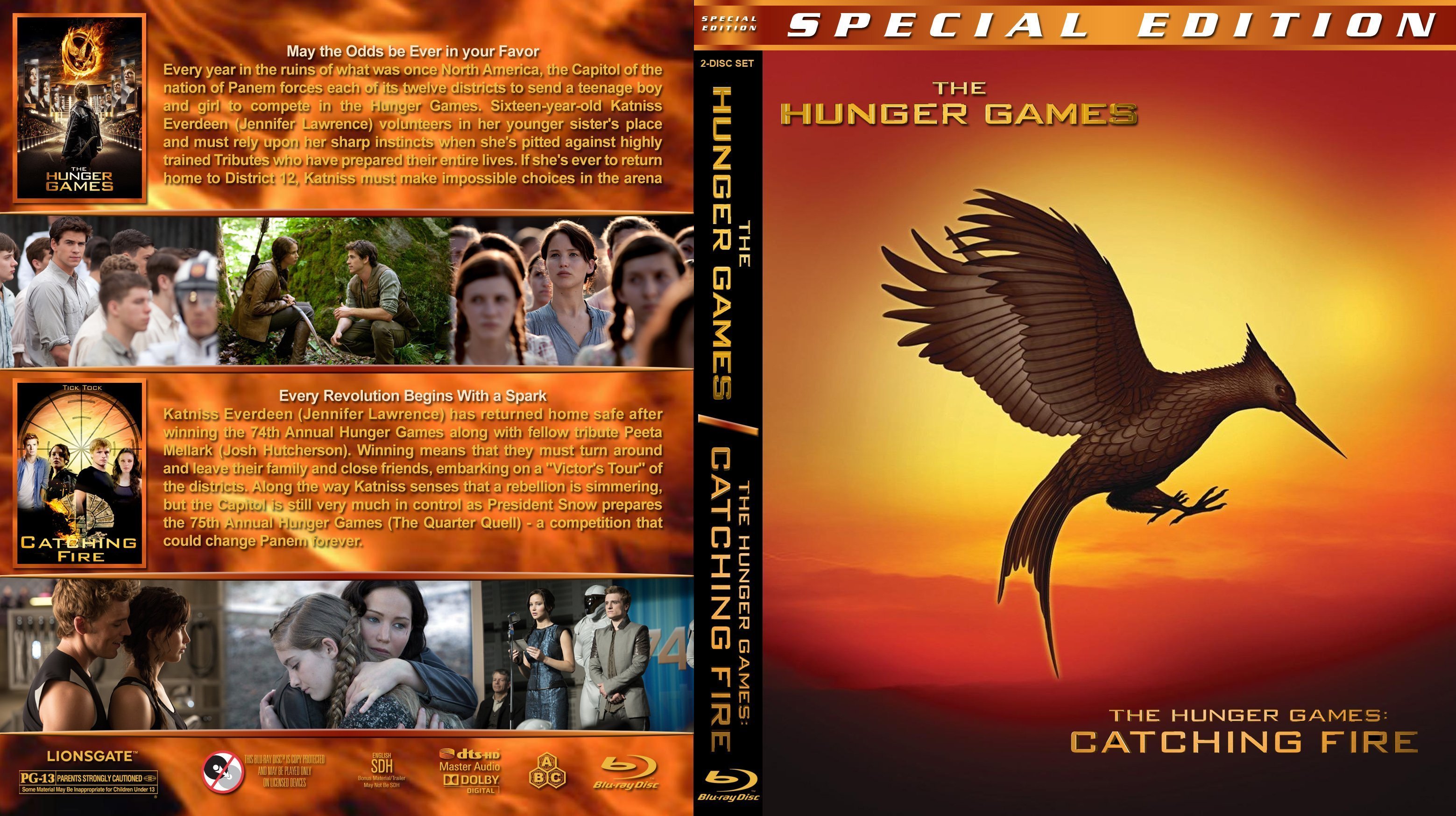 The Hunger Games Double Feature R1 s 1 | Blu-Ray Covers | Cover Century ...