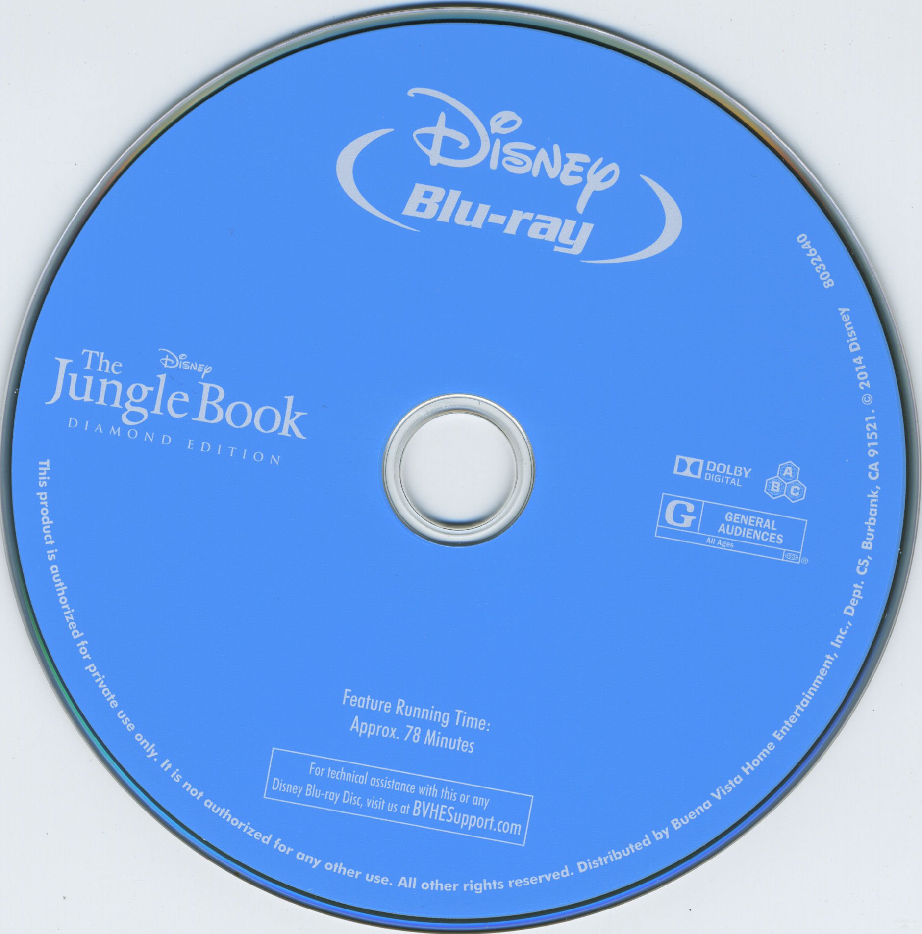 The Jungle Book 1967 R1 Diamond Edition Labels | Blu-Ray Covers | Cover ...