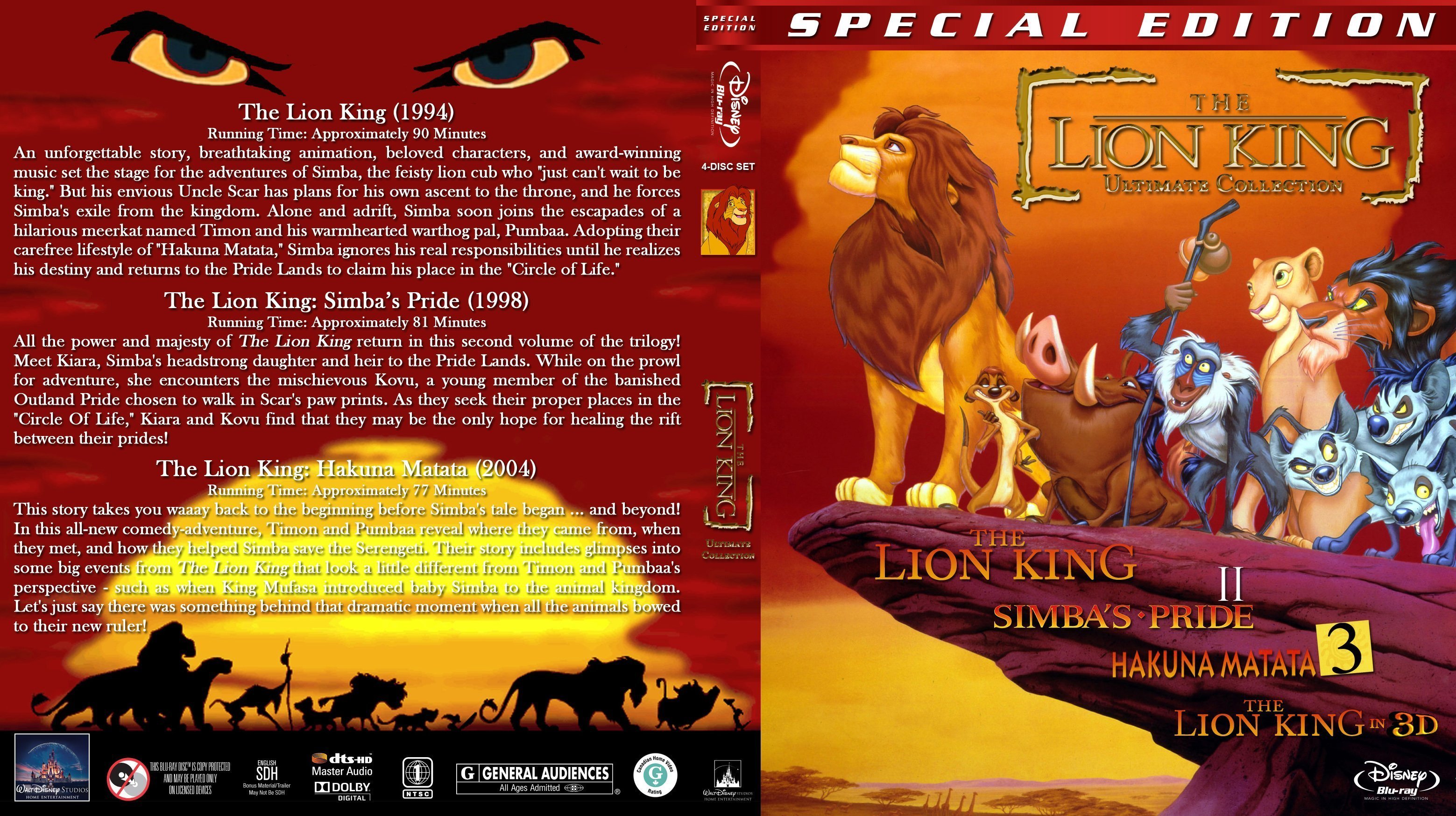 The Lion King Ultimate Collection 1994 2004 R1 | Blu-Ray Covers | Cover ...