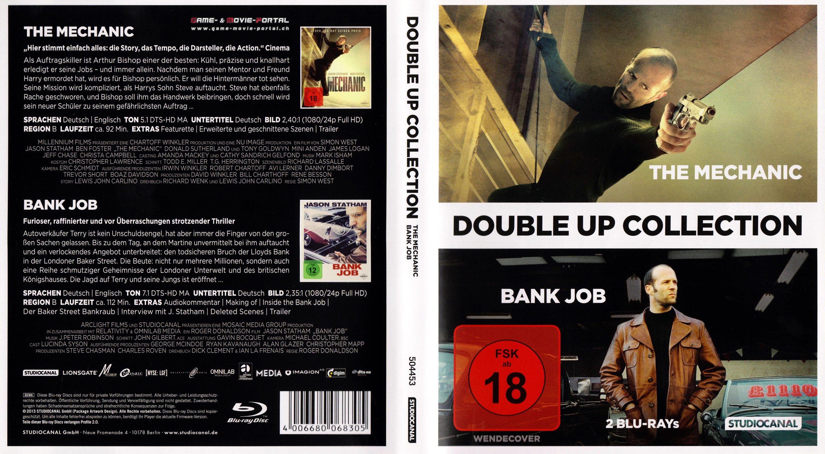 The Mechanic Bank Job Jason Statham Double Collection | Blu-Ray Covers | Cover Century | Over 1. ...