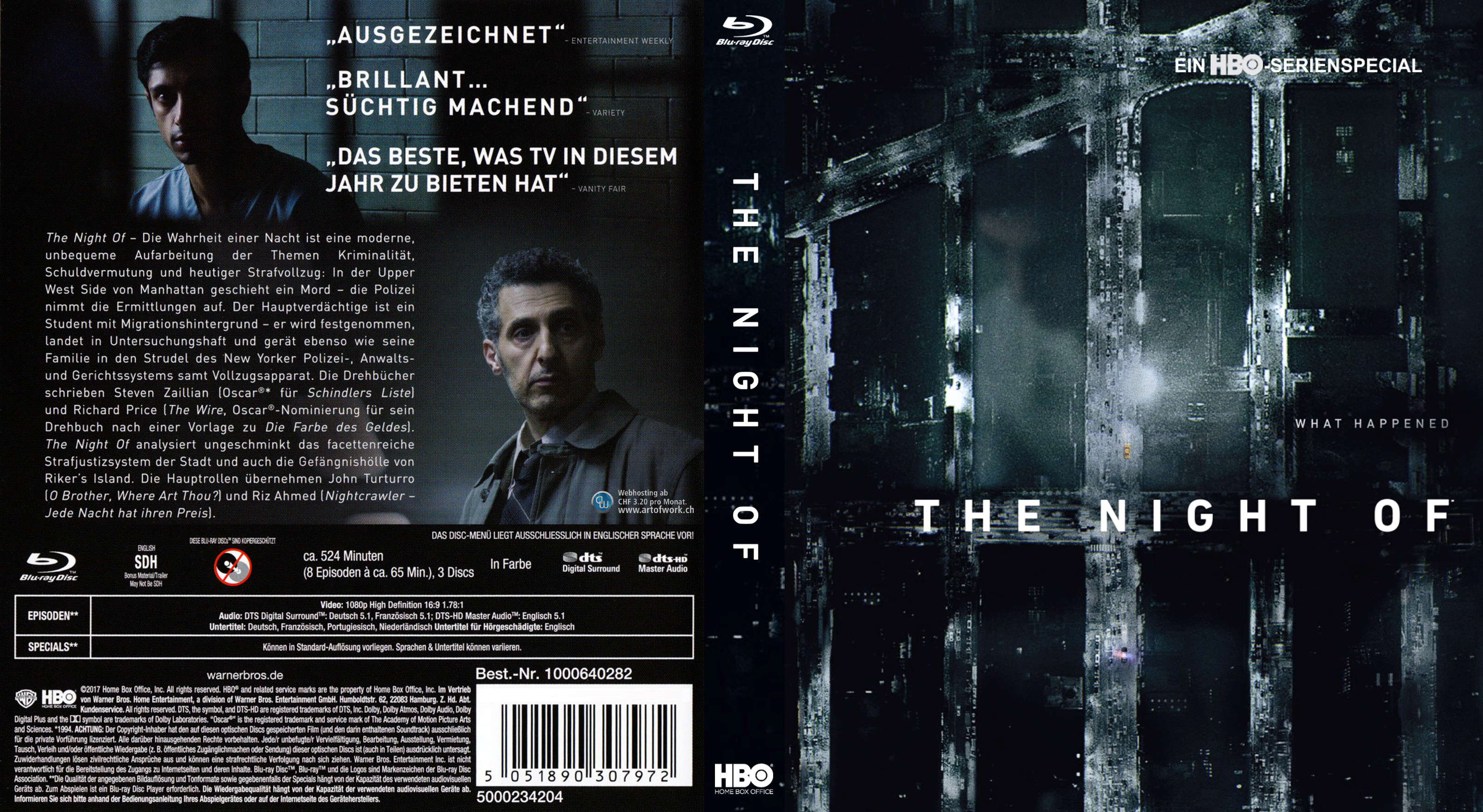 The Night of John Turturro HBO Cover Deutsch German Blu ray | Blu-Ray ...