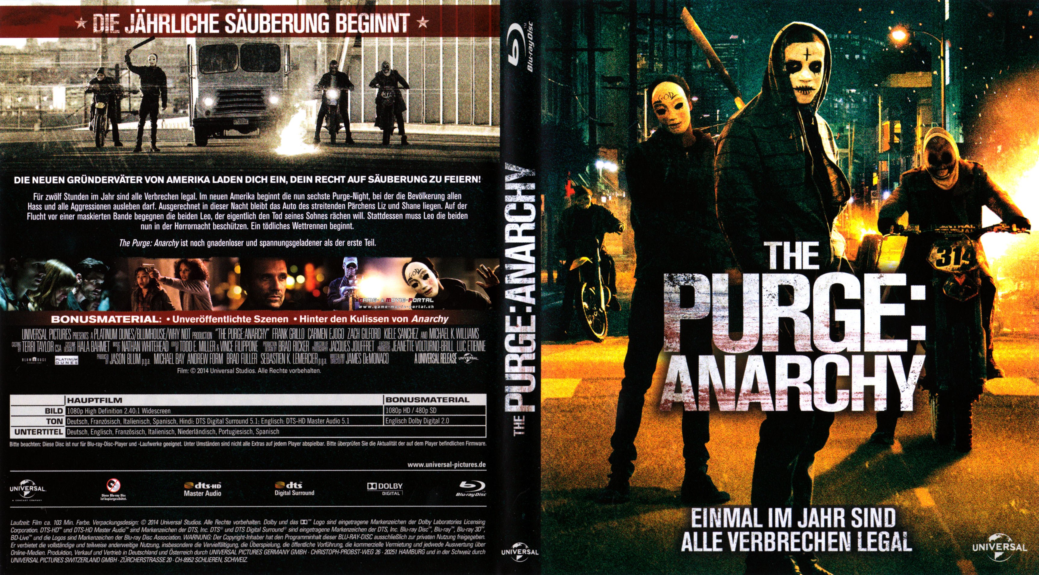 The Purge 2 The Purge Anarchy | Blu-Ray Covers | Cover Century | Over 1 ...