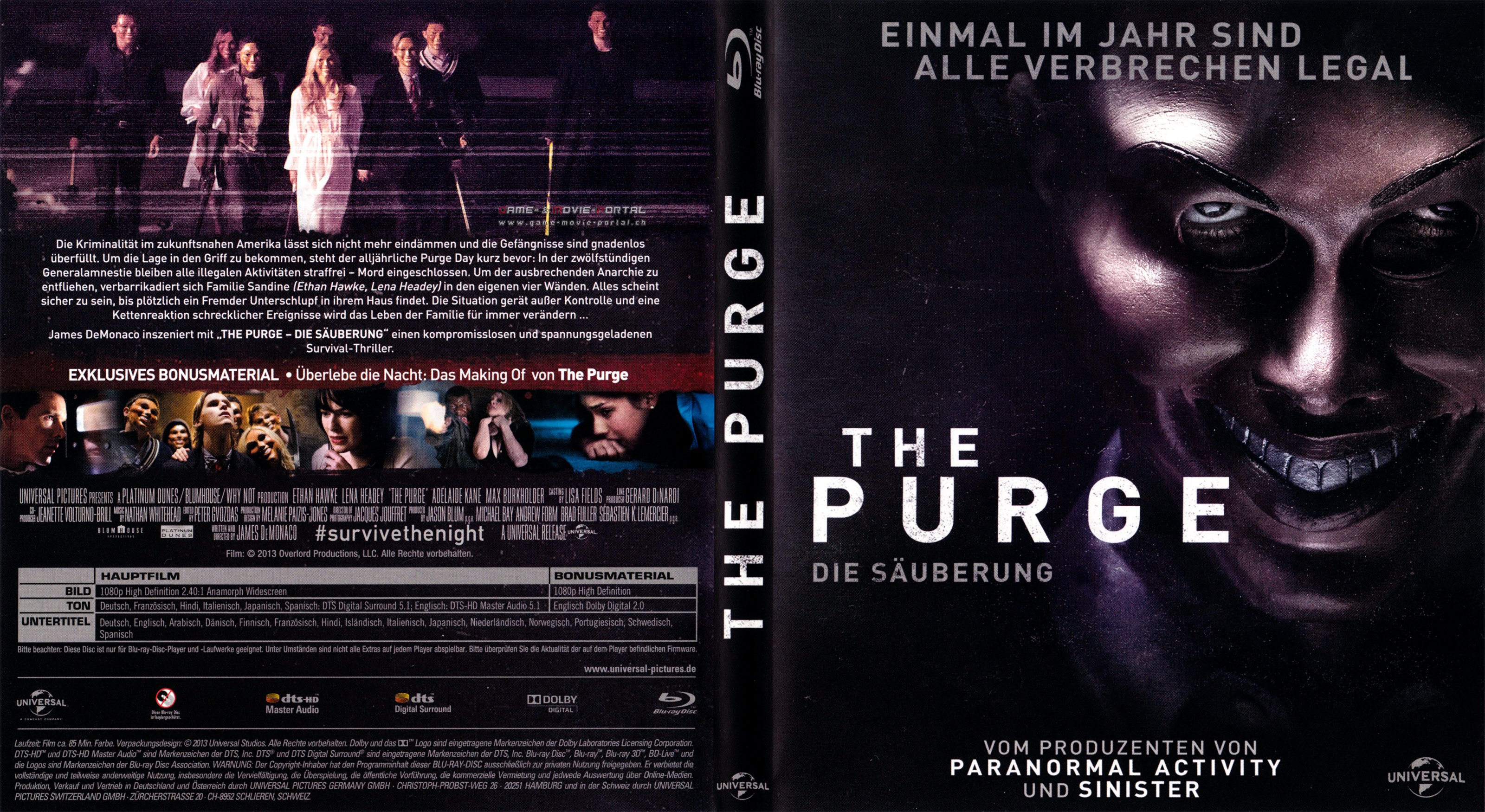 The Purge Die Saeuberung | Blu-Ray Covers | Cover Century | Over 1.000. ...