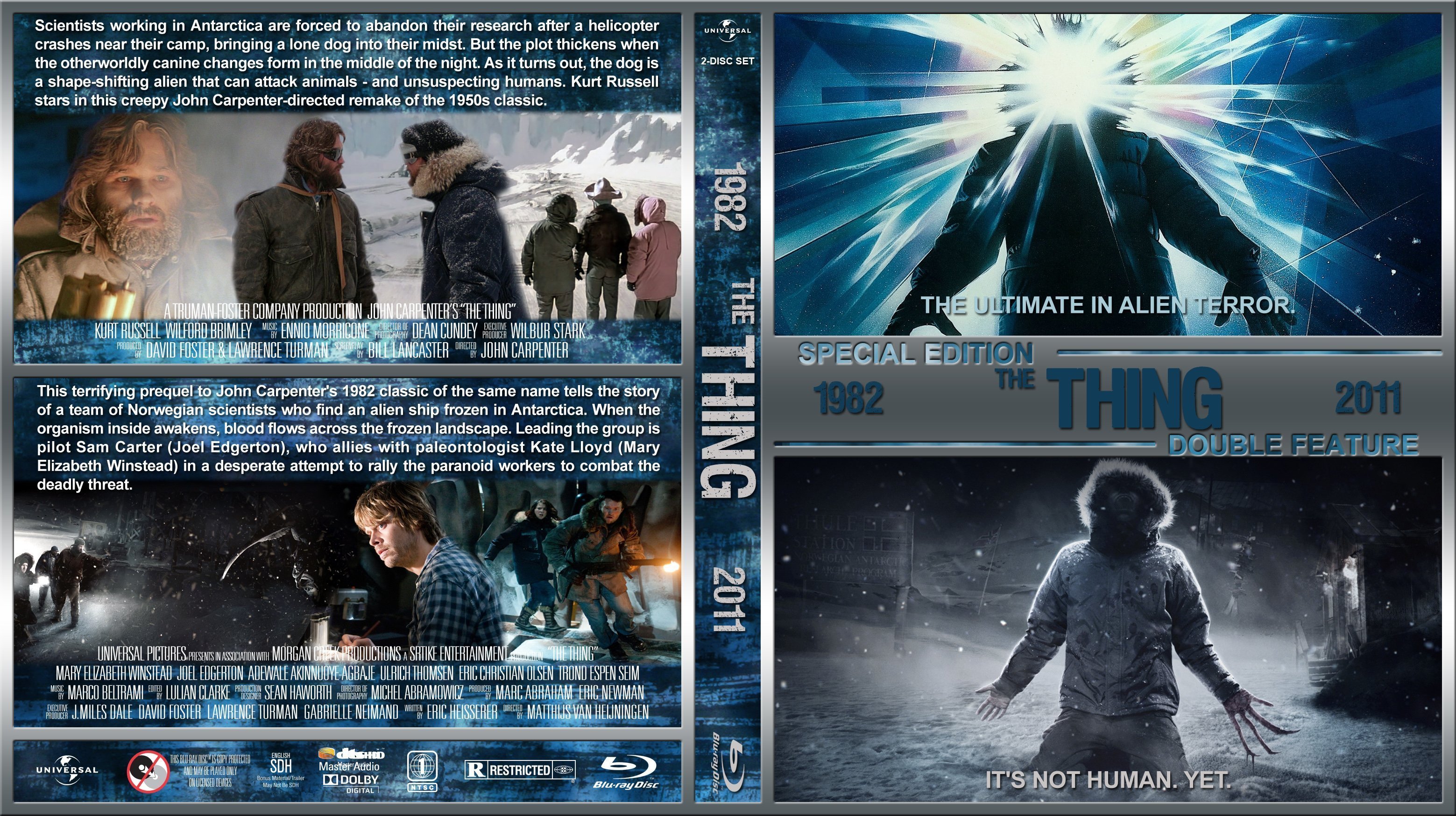 The Thing Double Feature 1982 2011 R1 | Blu-Ray Covers | Cover Century ...