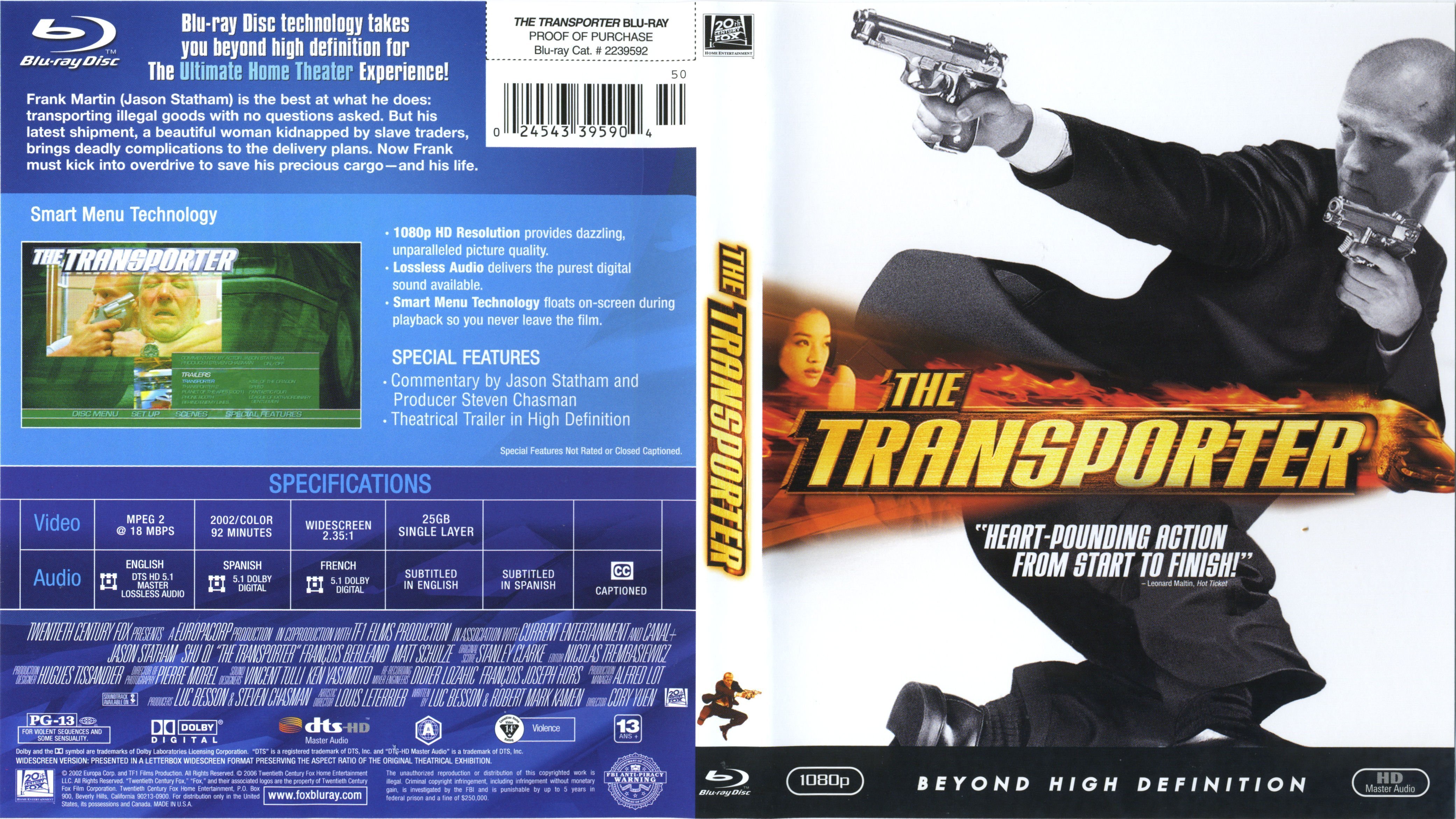 The Transporter 2002 R1 label 1 | Blu-Ray Covers | Cover Century | Over ...