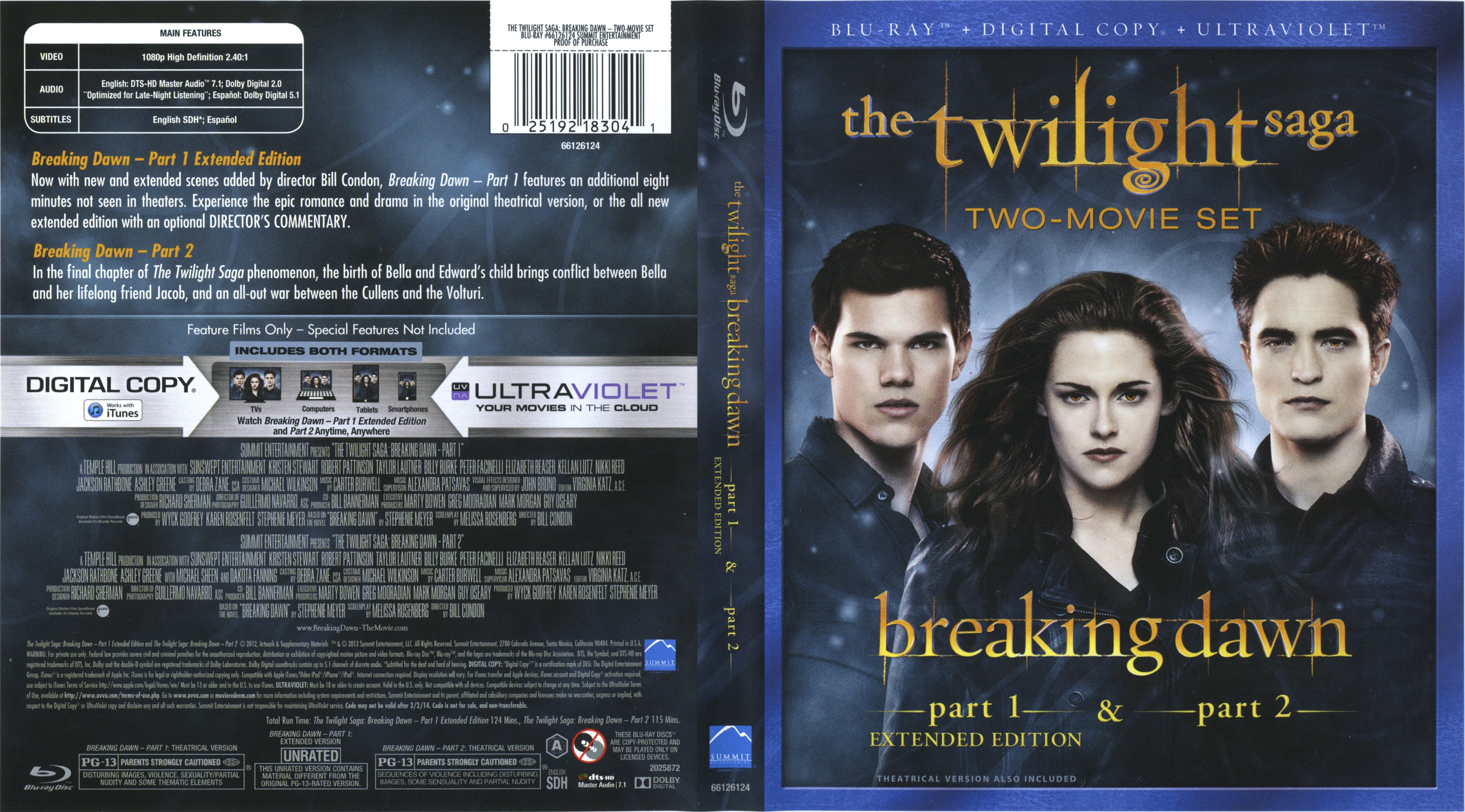 The Twilight Saga Breaking Dawn Parts 1 and 2 Labels 2 | Blu-Ray Covers ...