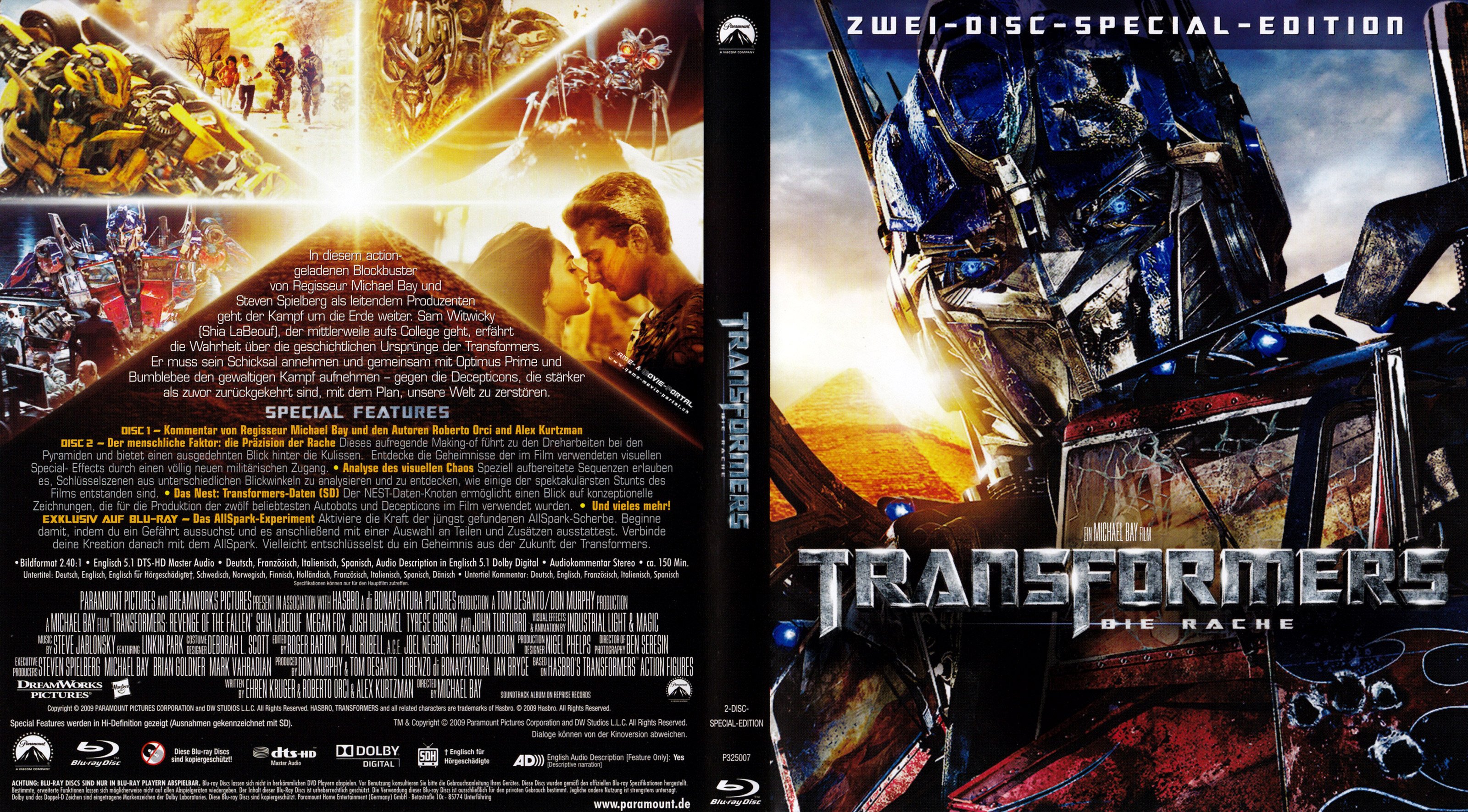 Transformers 2 Die Rache | Blu-Ray Covers | Cover Century | Over 1.000. ...