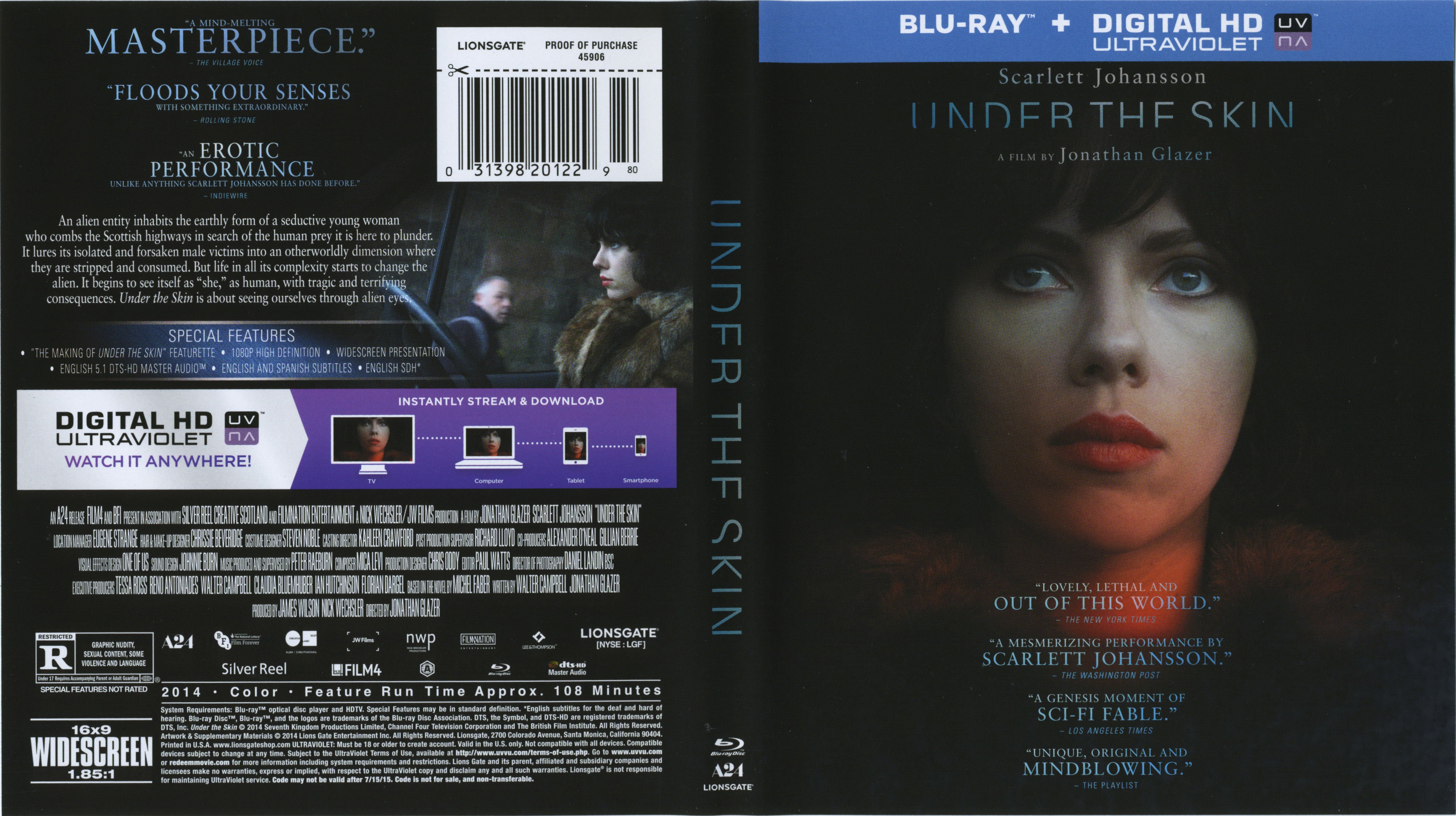 Under The Skin Label 1 | Blu-Ray Covers | Cover Century | Over 1.000. ...