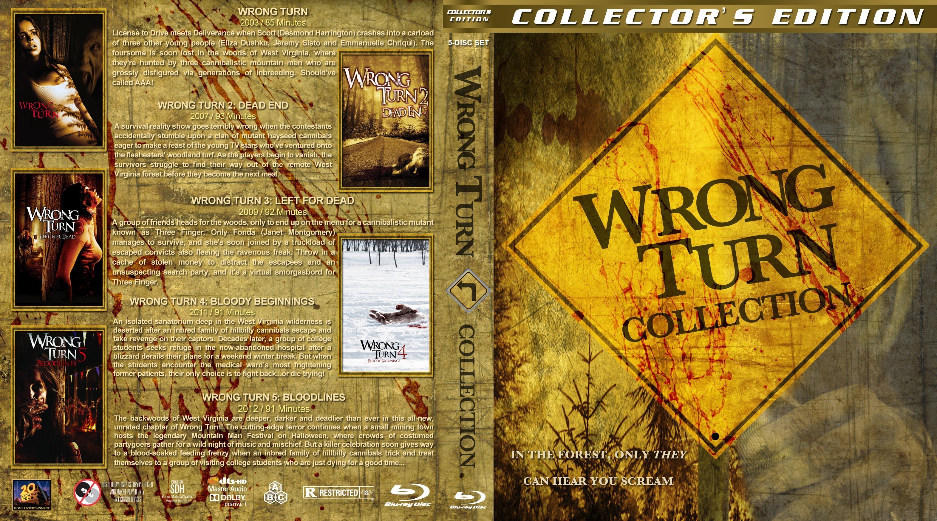 Wrong Turn Collection 5 disc 2003 R1 | Blu-Ray Covers | Cover Century ...