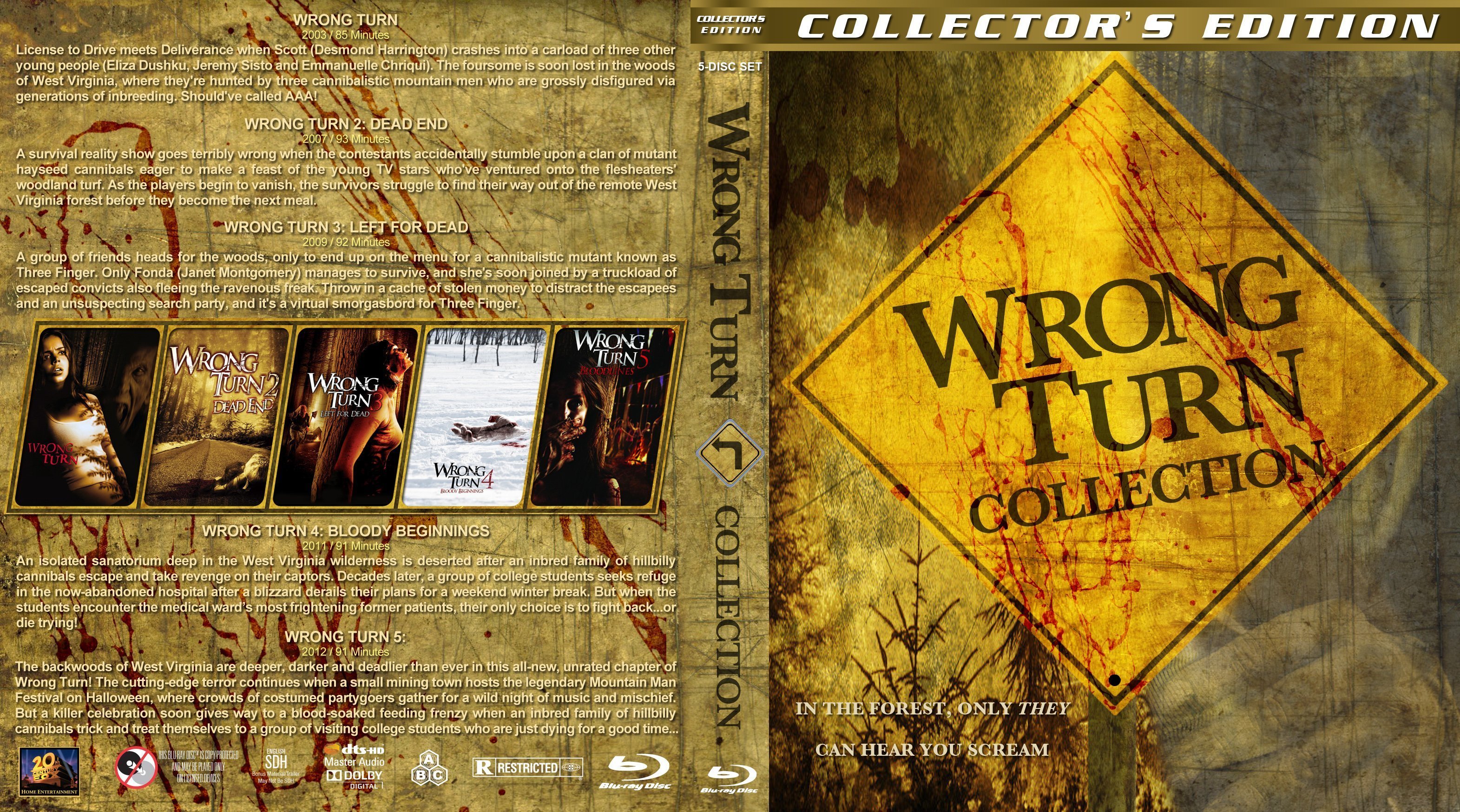 Wrong Turn Collection 5 disc 2003 R1 | Blu-Ray Covers | Cover Century ...