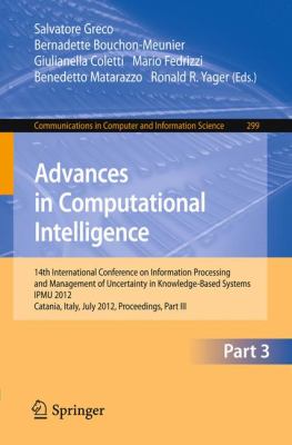 Advances in Computational Intelligence Part III Greco Salvatore | Book Covers | Cover Century ...