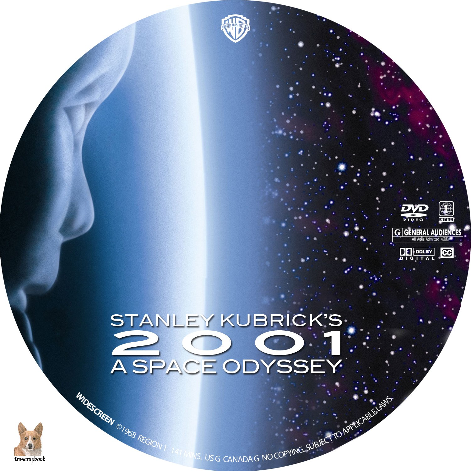 2001 A Space Odyssey 1968 R1 Labels 1 | DVD Covers | Cover Century ...