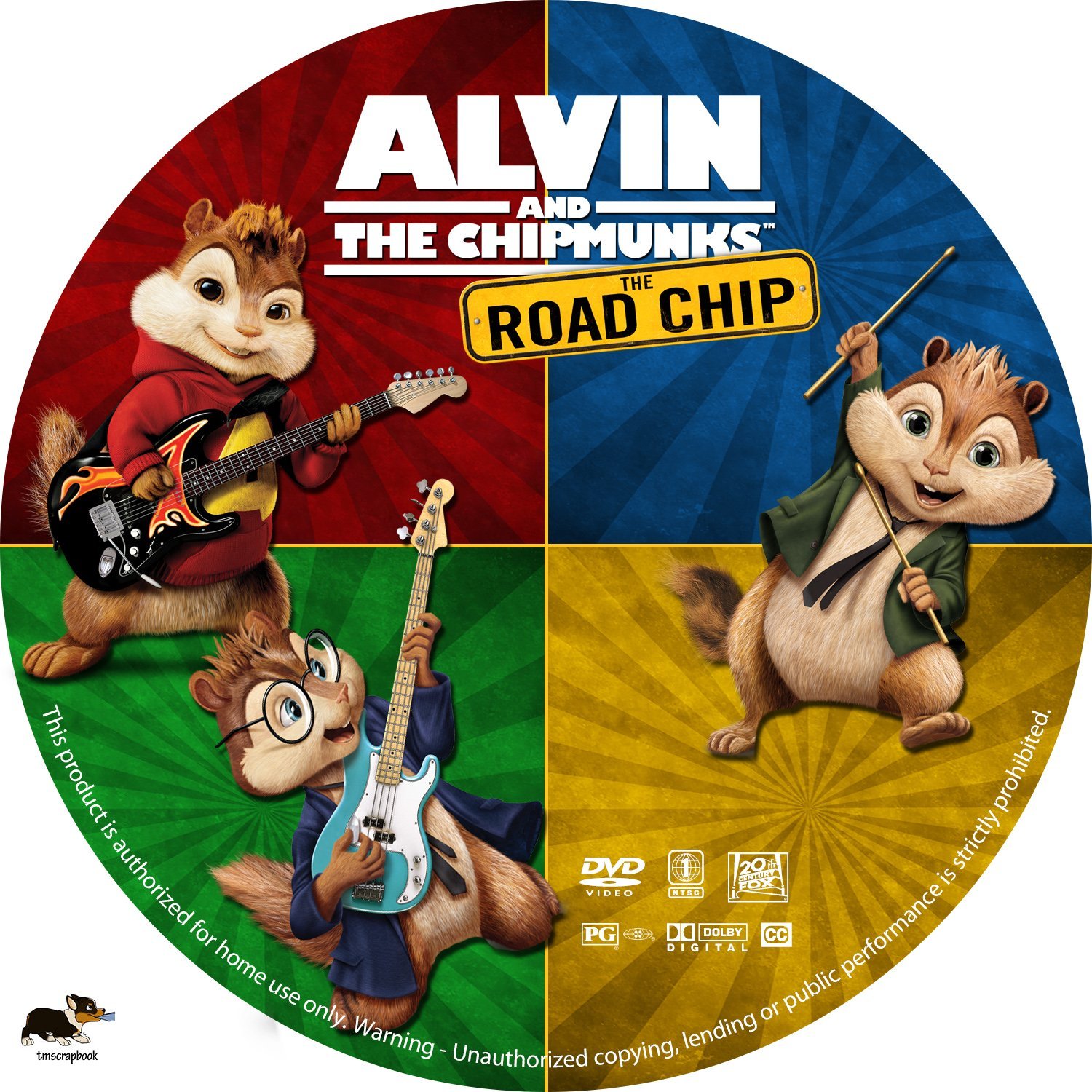 Alvin and the Chipmunks Road Chip R1 Labels | DVD Covers | Cover ...