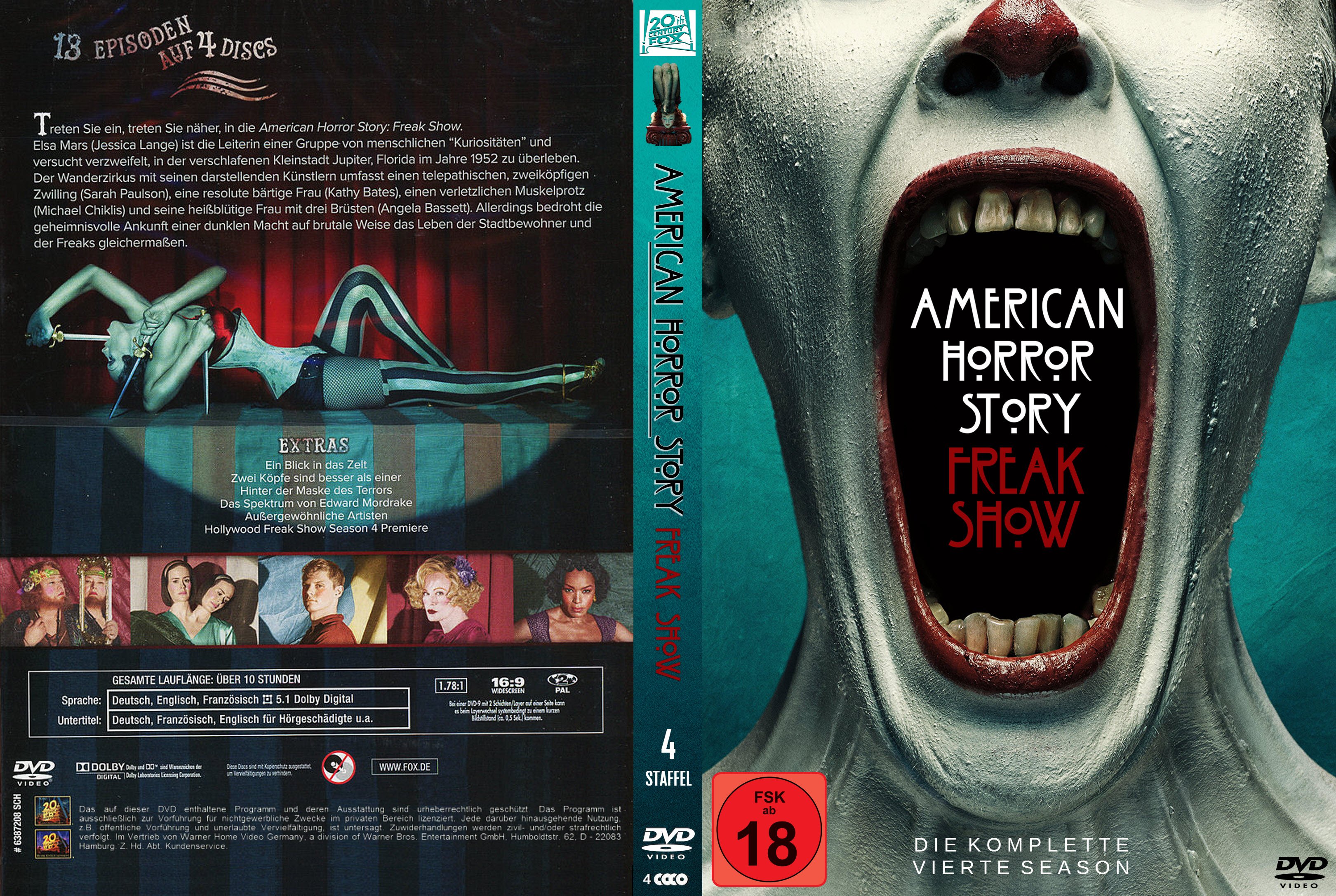 American Horror Story Freak Show Staffel 4 | DVD Covers | Cover Century ...