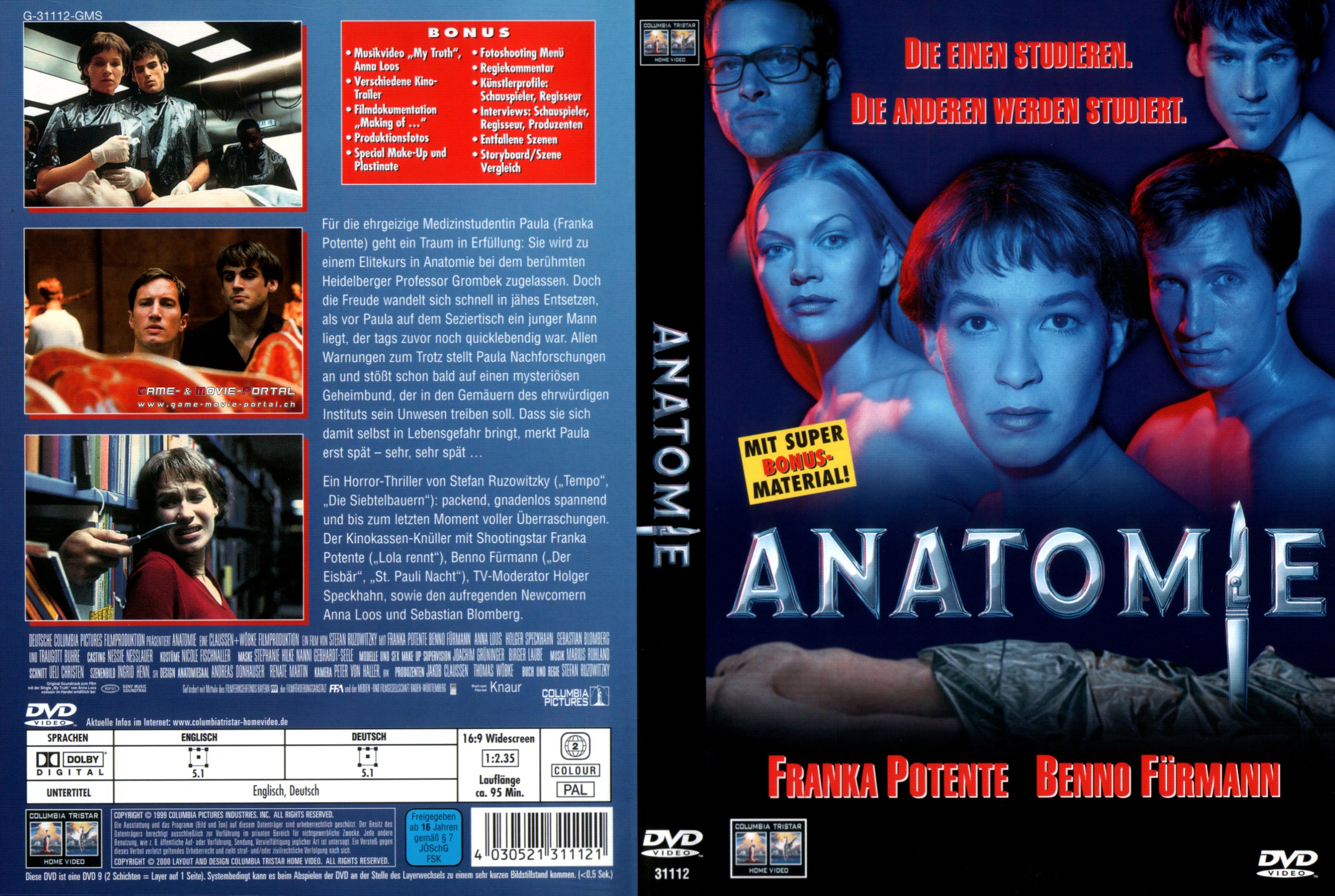 Anatomie 1 Franka Potente Benno Fuermann Anna Loos | DVD Covers | Cover ...