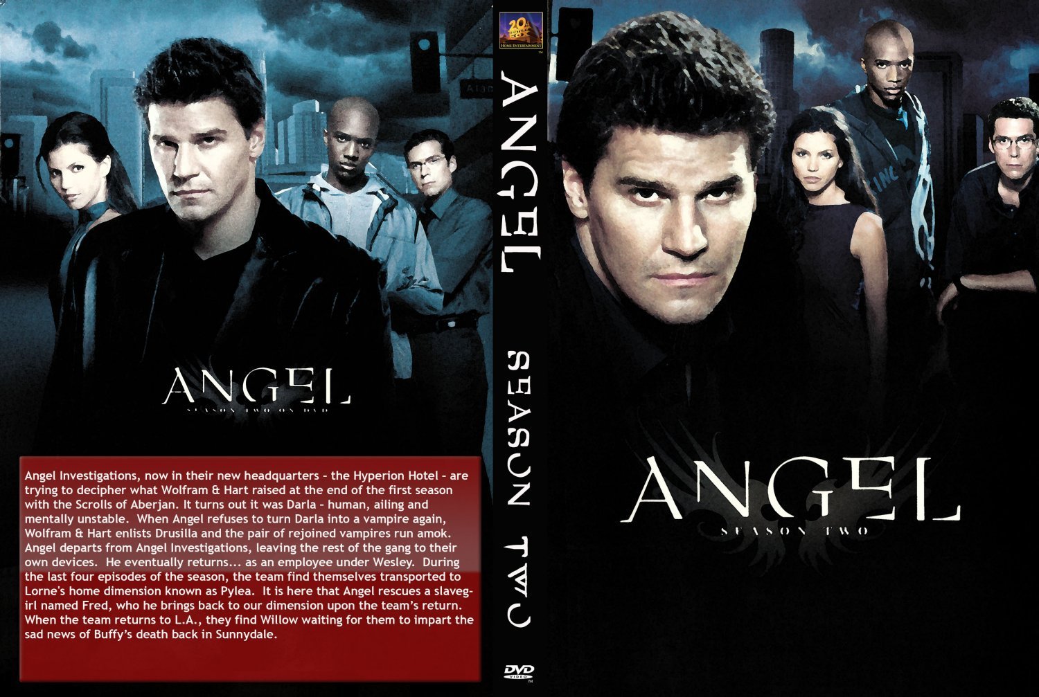 Angel Season 1 2 3 4 5 Front SLIM s 1 | DVD Covers | Cover Century ...